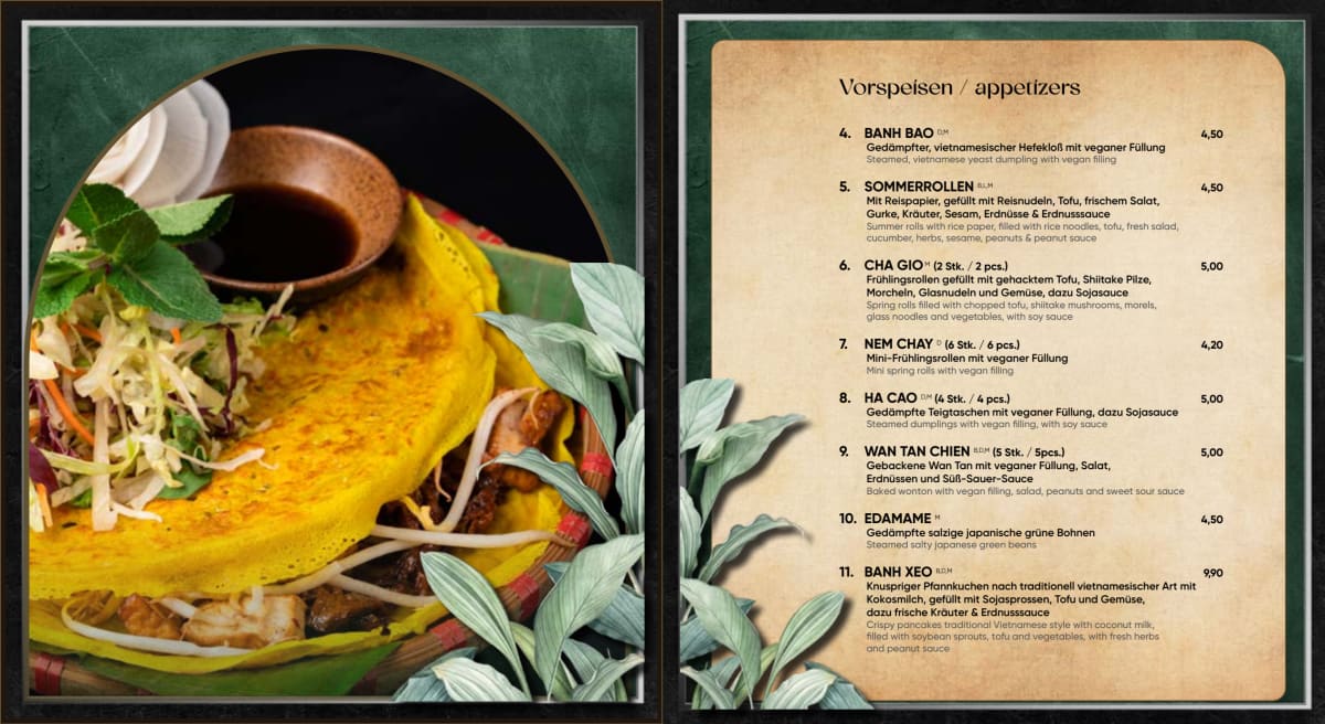 Carte et Menus 2024 - Sen Vegan à Berlin | TheFork
