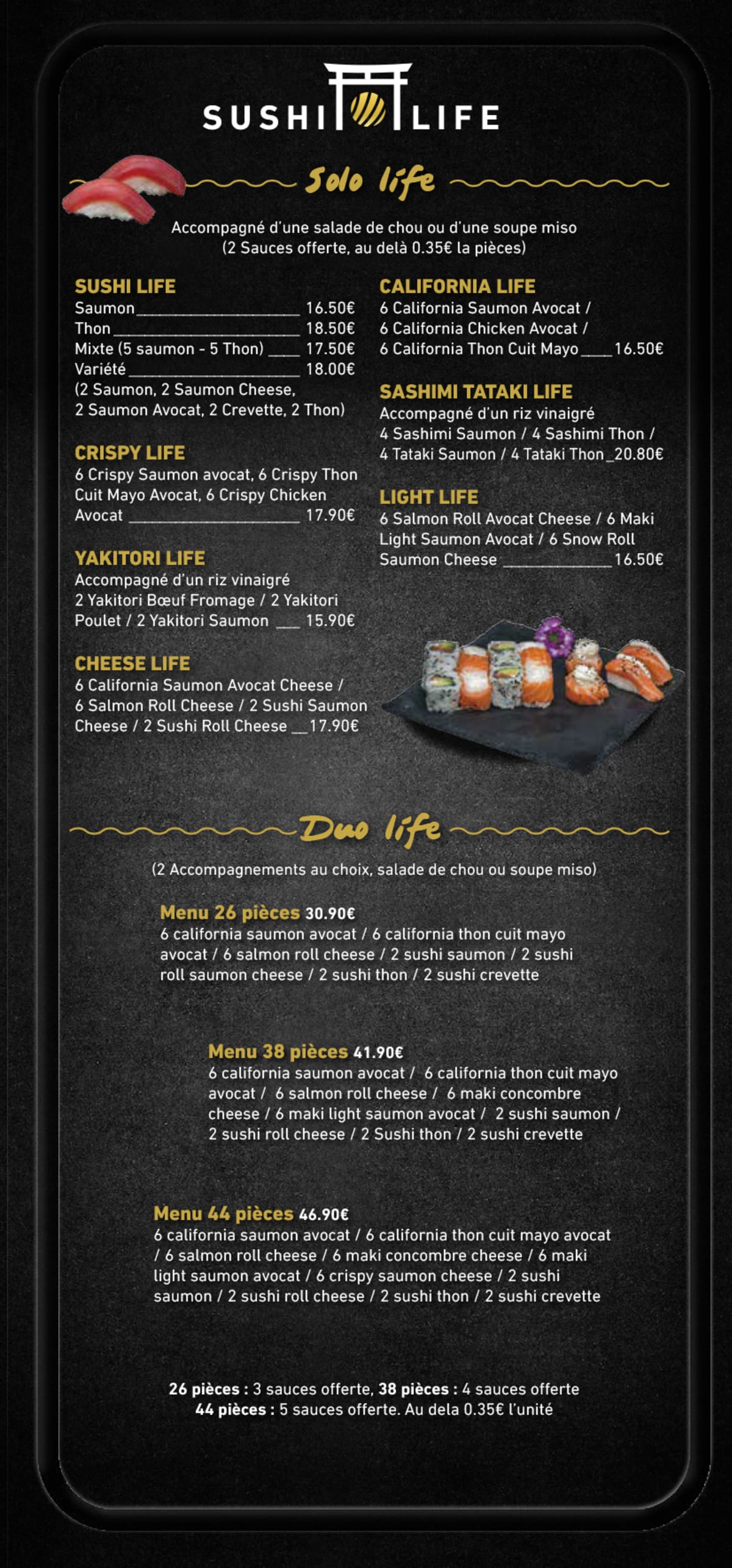 Menù completo e carta 2024 - Sushi Life a Villeurbanne | TheFork