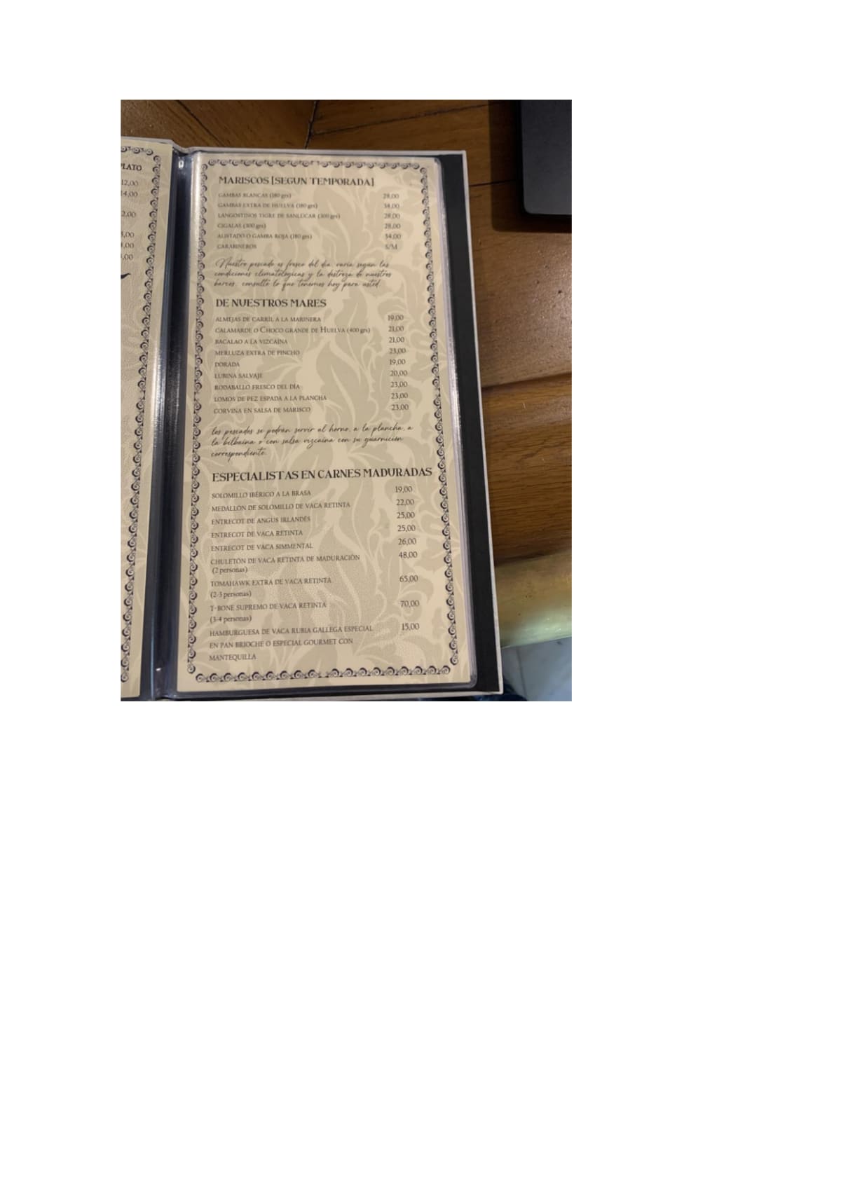 Menu 2024 - Doña Luisa in Sevilla | TheFork