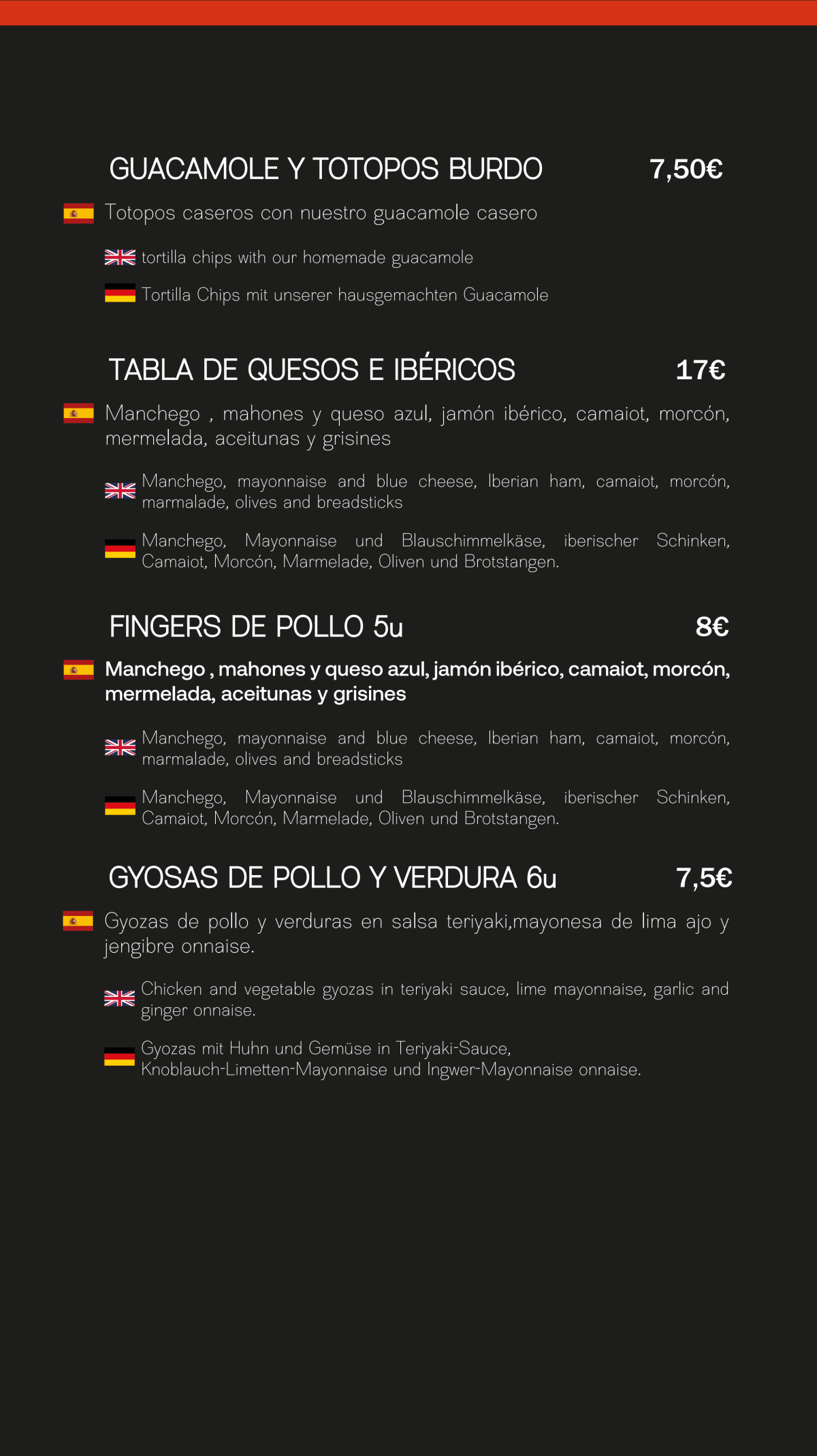 Carte et Menus 2024 - Burdo à Bon Repos | TheFork