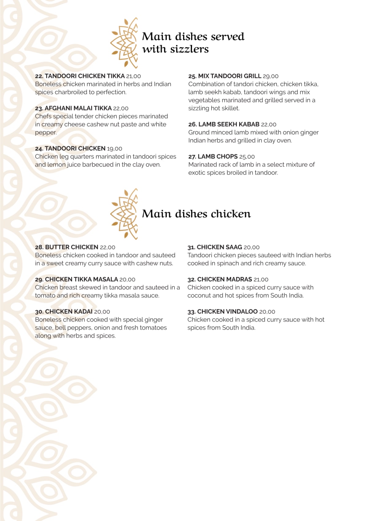 Carte et Menus 2024 - Indian Accent Amersfoort à Amersfoort | TheFork