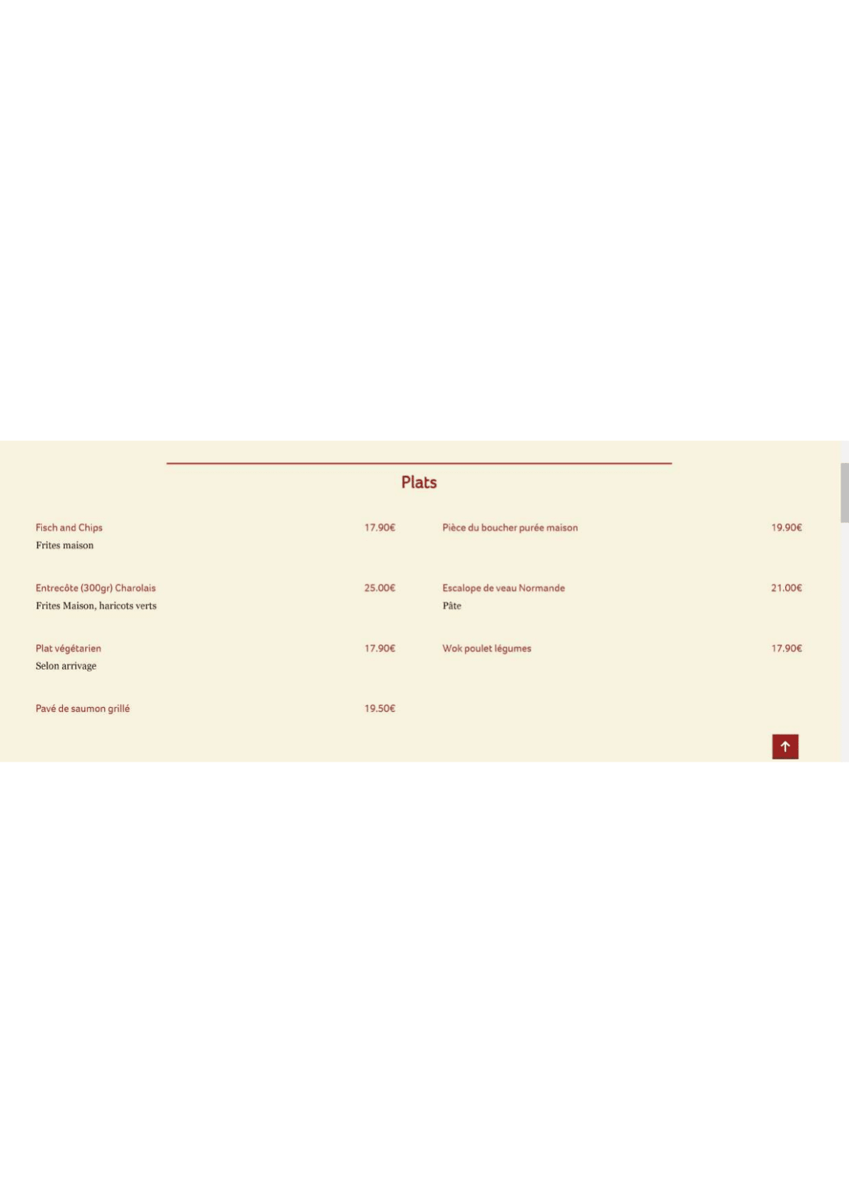 Menu 2024 - Paris Villette Café in Paris | TheFork