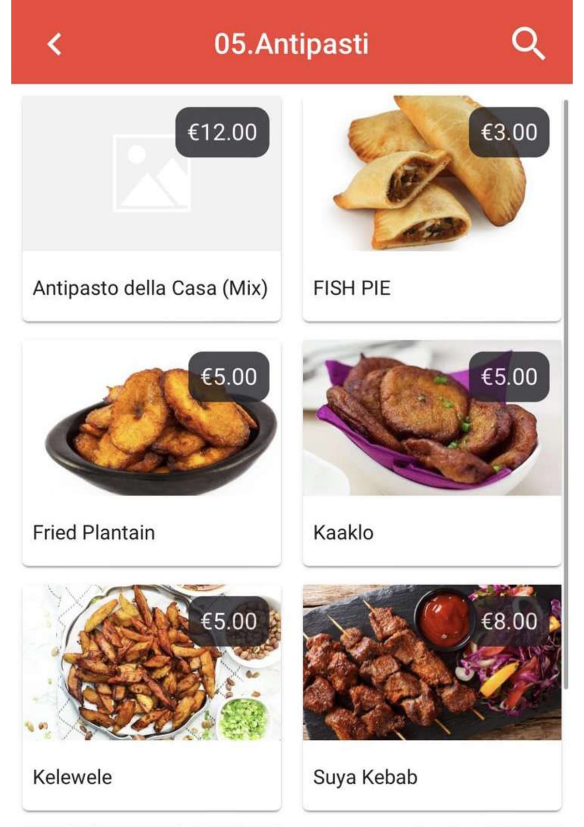 Menu 2024 - Asanka African in Brescia | TheFork