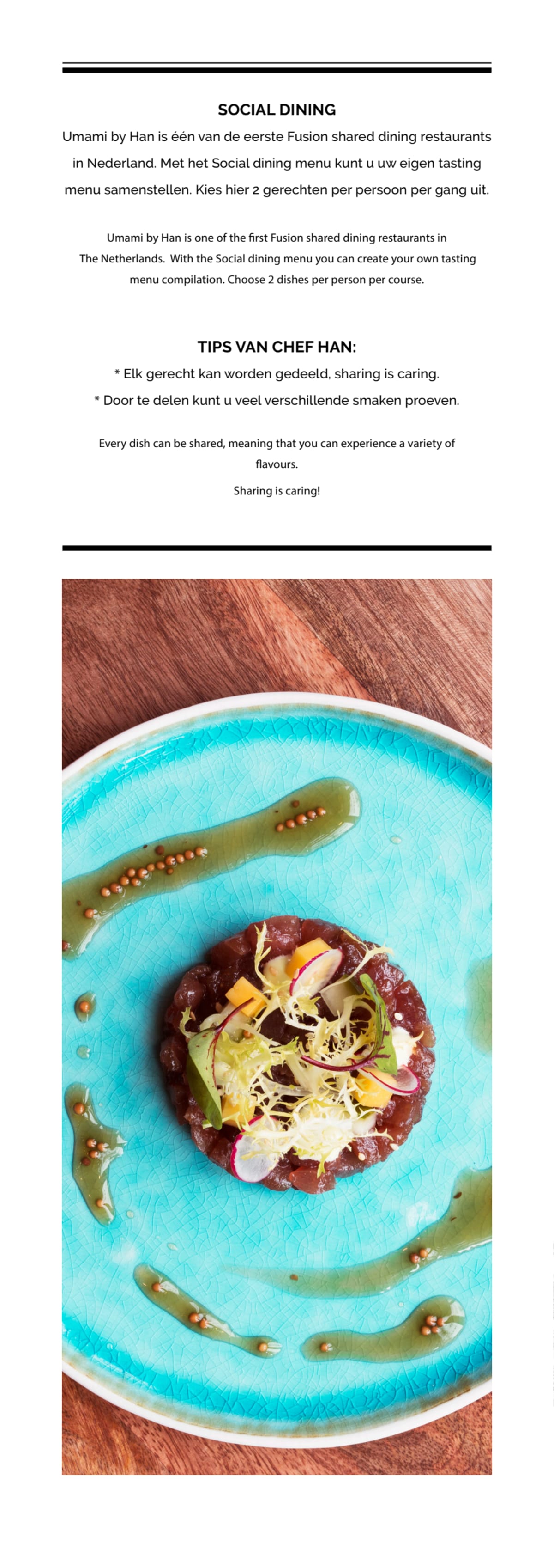 Carte et Menus 2024 - Umami by Han, Rotterdam à Rotterdam | TheFork