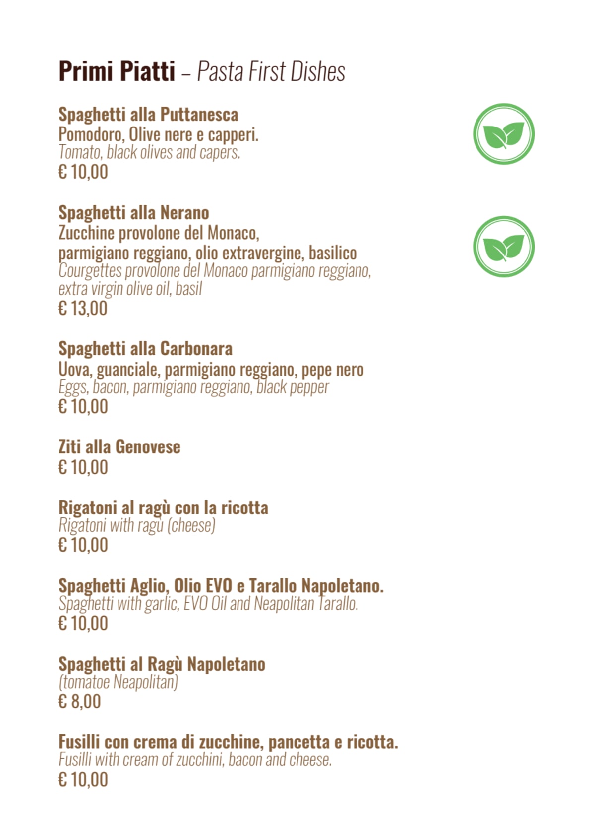 Carte et Menus 2024 - Antica Trattoria del Nilo à Naples | TheFork