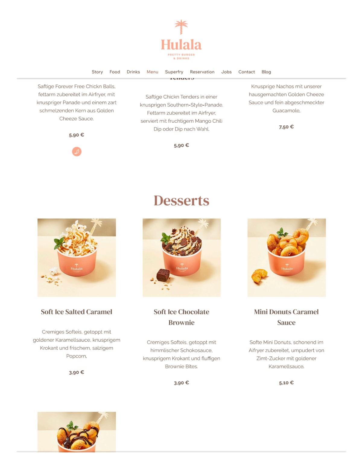 Menu 2024 - Hulala - Pretty Burger & Drinks in Düsseldorf | TheFork