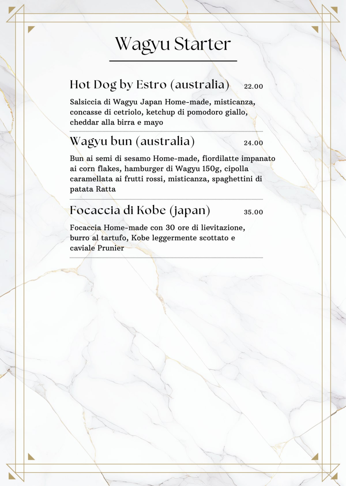 Carte et Menus 2024 - Estro Beef Bar à San Giorgio a Cremano | TheFork