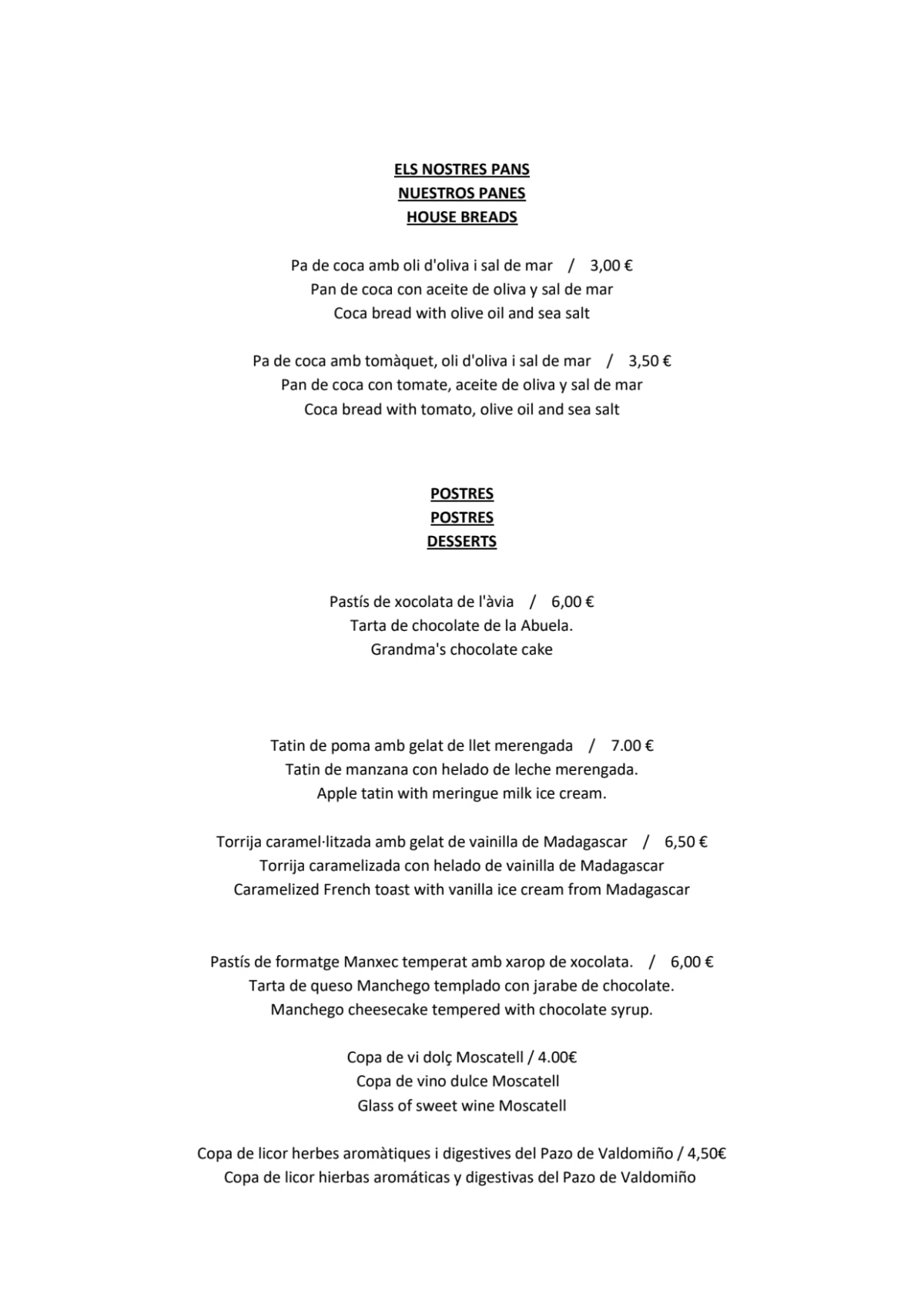 Carte et Menus 2024 - Lolo mes que vins à Barcelone | TheFork