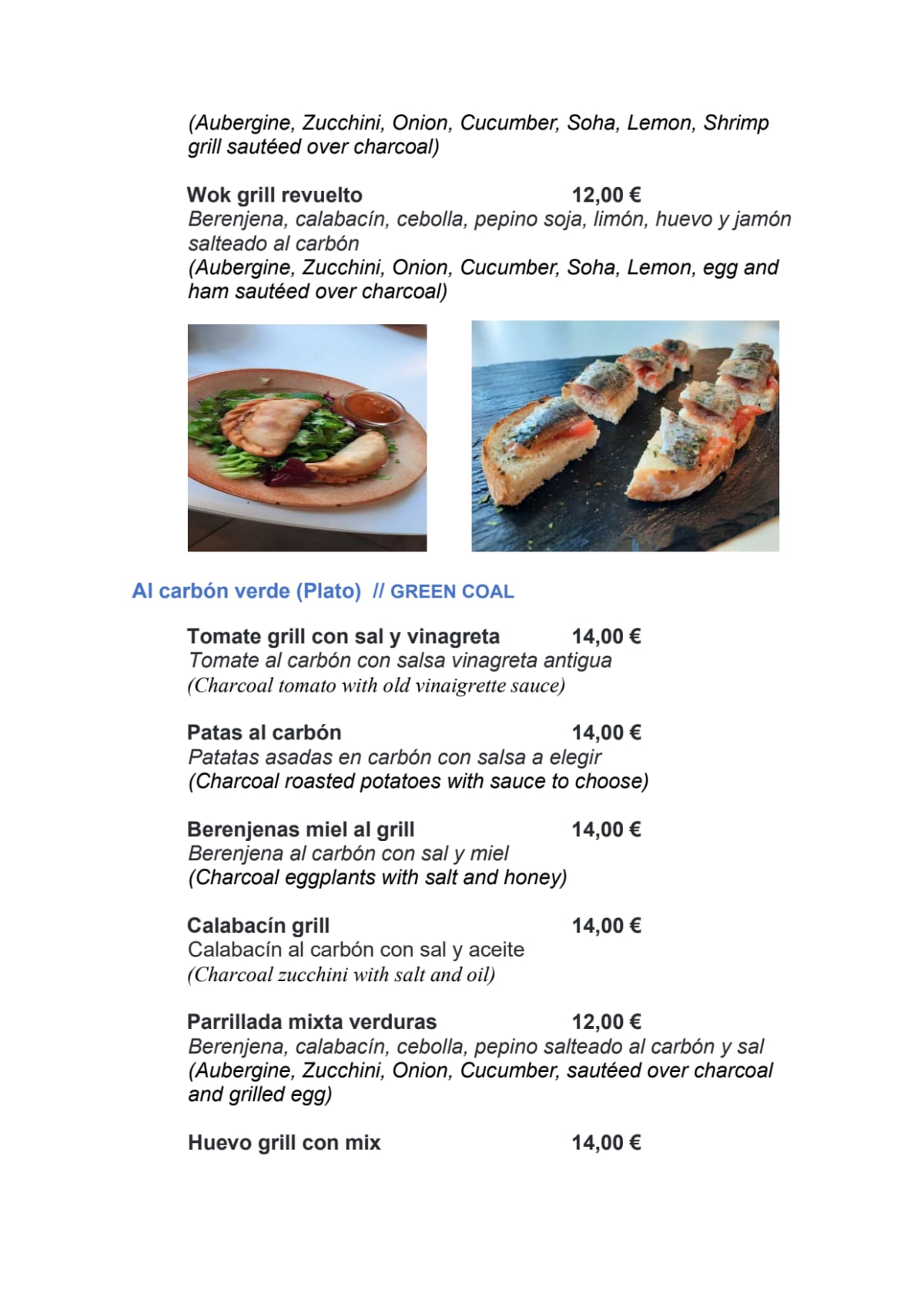 Carte et Menus 2024 - Braseria El Colibri à Sevilla | TheFork