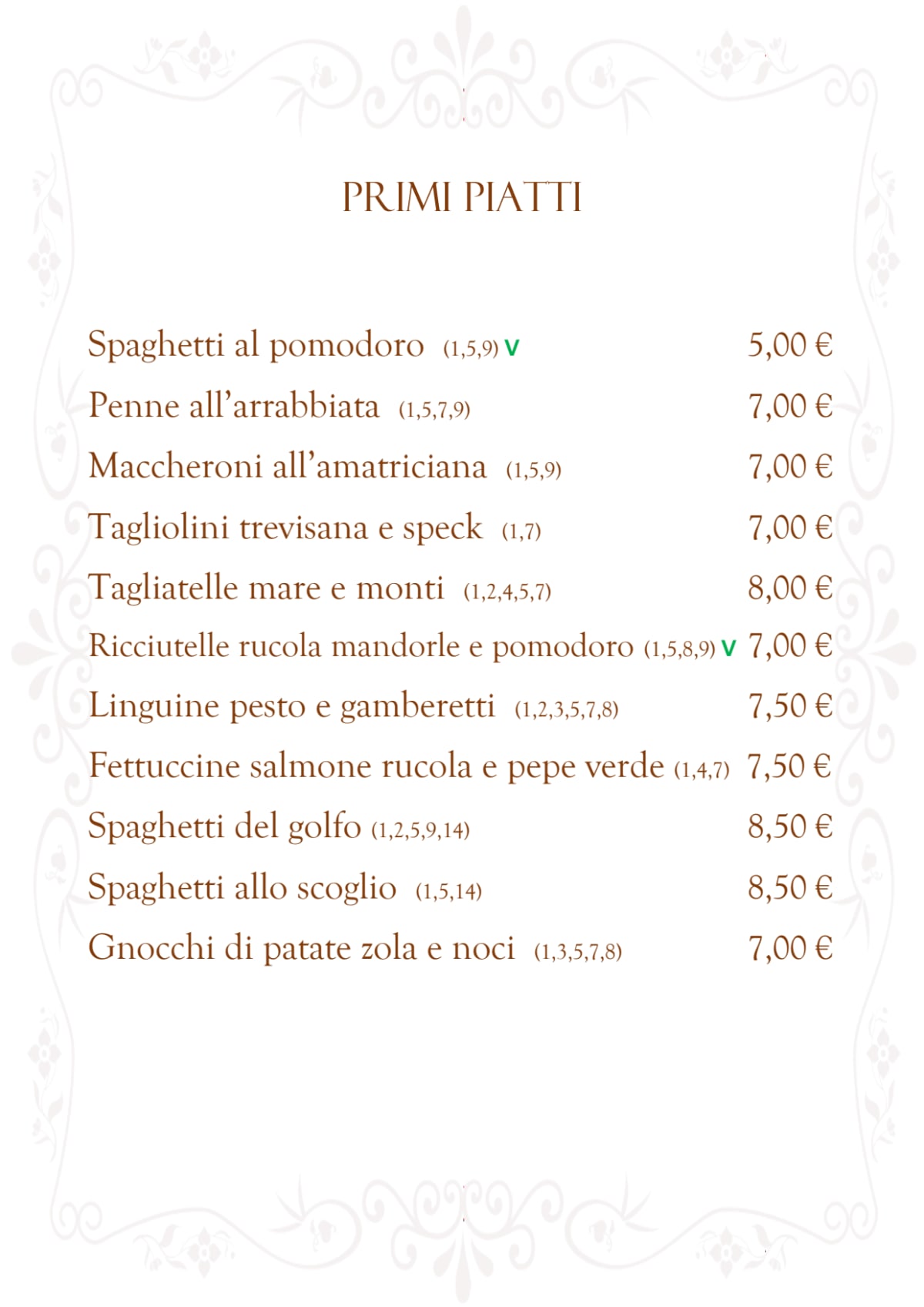 Carte et Menus 2024 - Circolo Strafossato à Saronno | TheFork