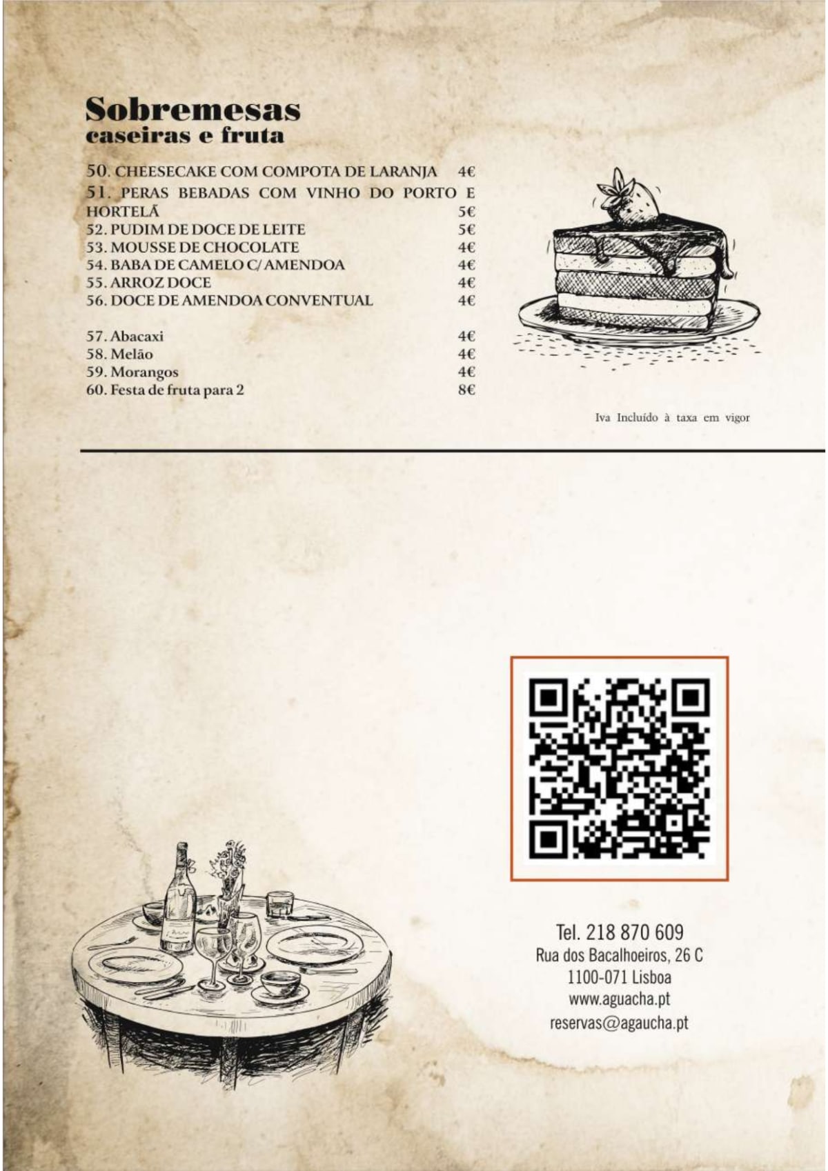 Menu 2024 - A Gaúcha – Grelhados e Companhia in Lisbon | TheFork