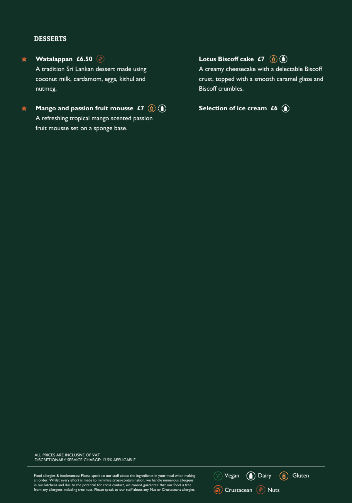 Menu 2024 - Copper Ceylon in Bromley | TheFork