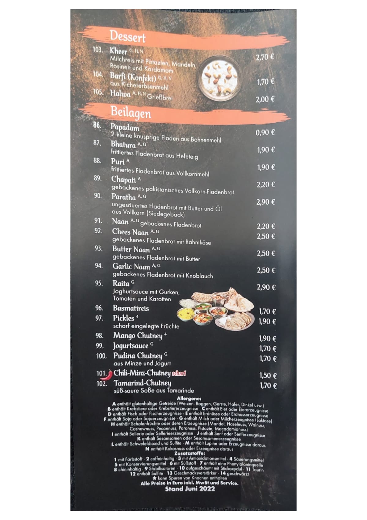 Carte et Menus 2024 - Babu Restaurant à Berlin | TheFork