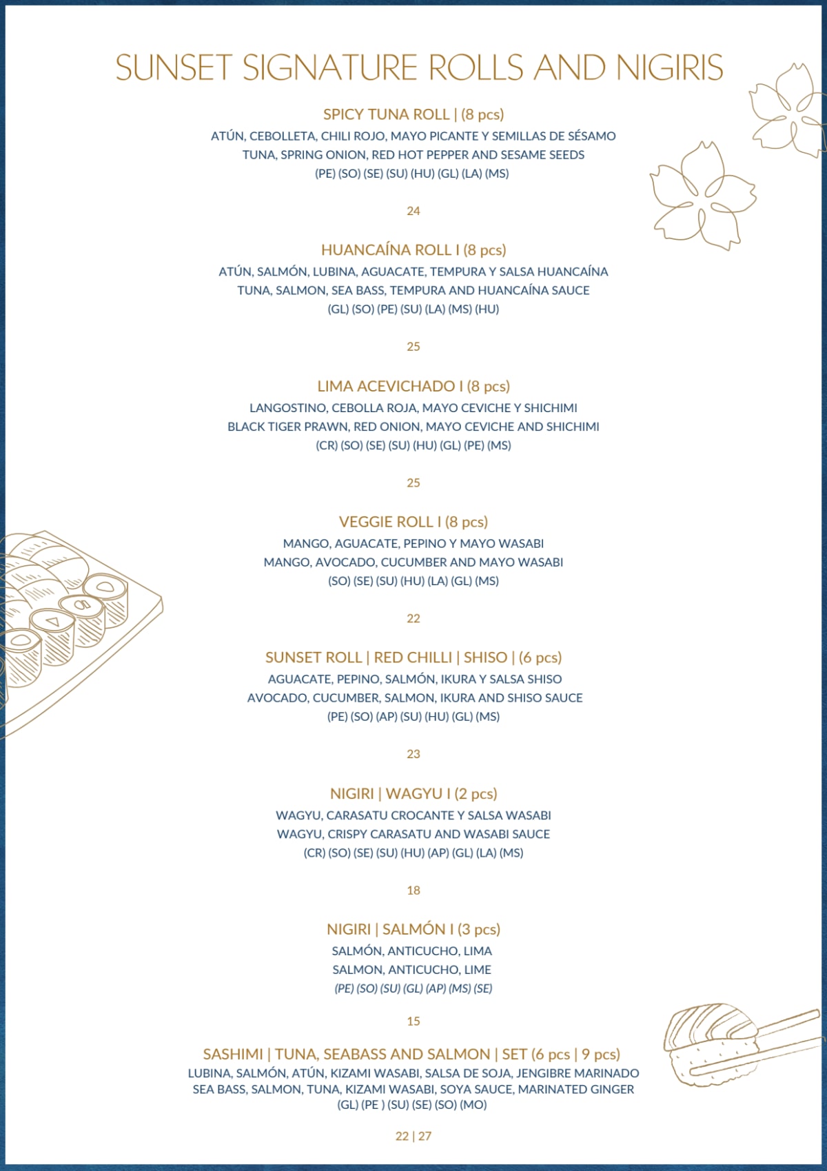 Menu 2024 - Sunset Lounge in Port De Soller | TheFork