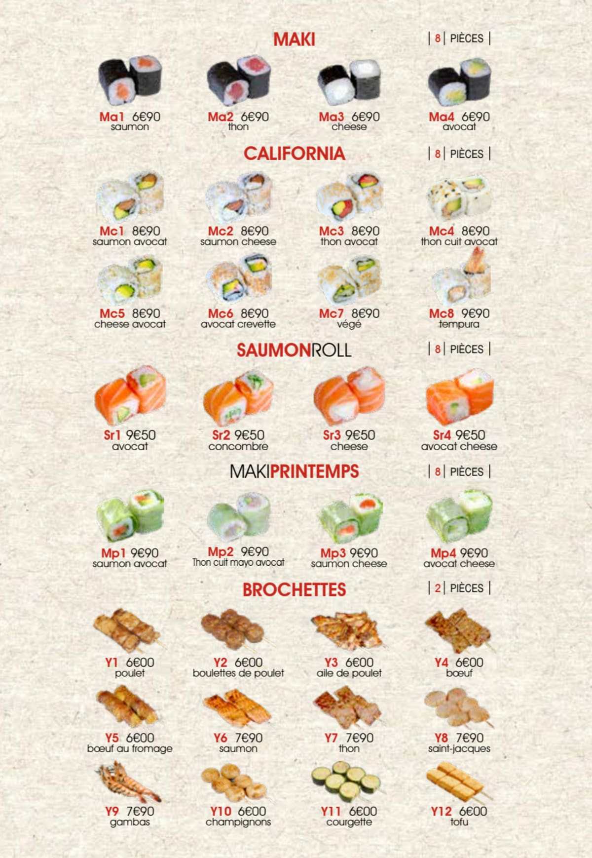 Carte et Menus 2024 - Kyoto à Serris | TheFork