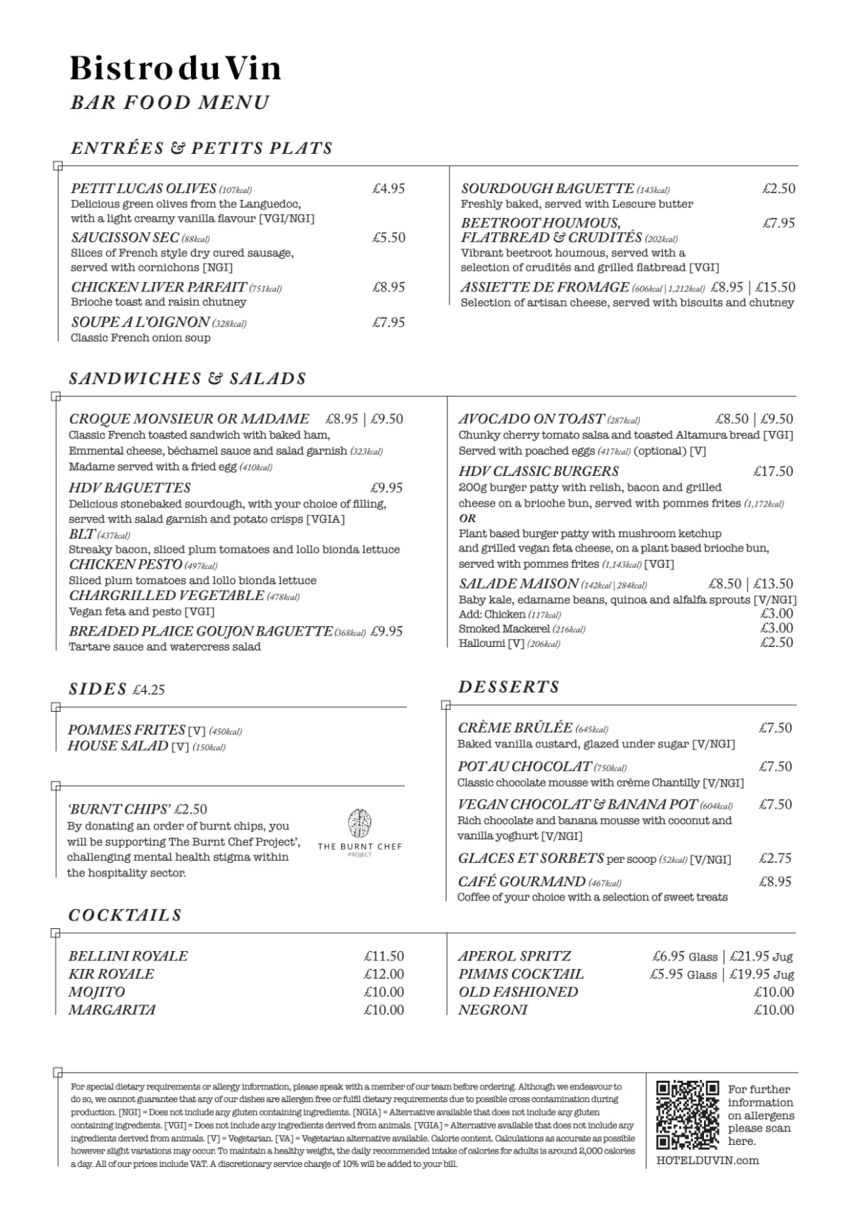 Menù completo e carta 2023 - Bistro du Vin at Hotel du Vin Cheltenham a Cheltenham | TheFork