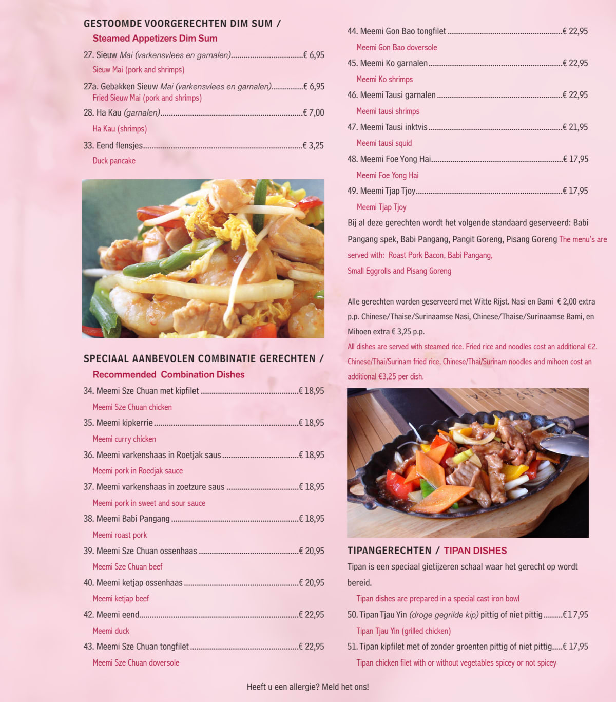 Menu 2024 - Woo-Ping in Schiedam | TheFork