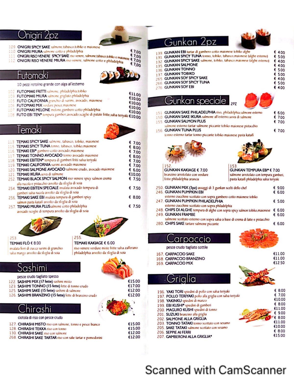 Menu 2024 - Ristorante Yama Sushi em Adda | TheFork