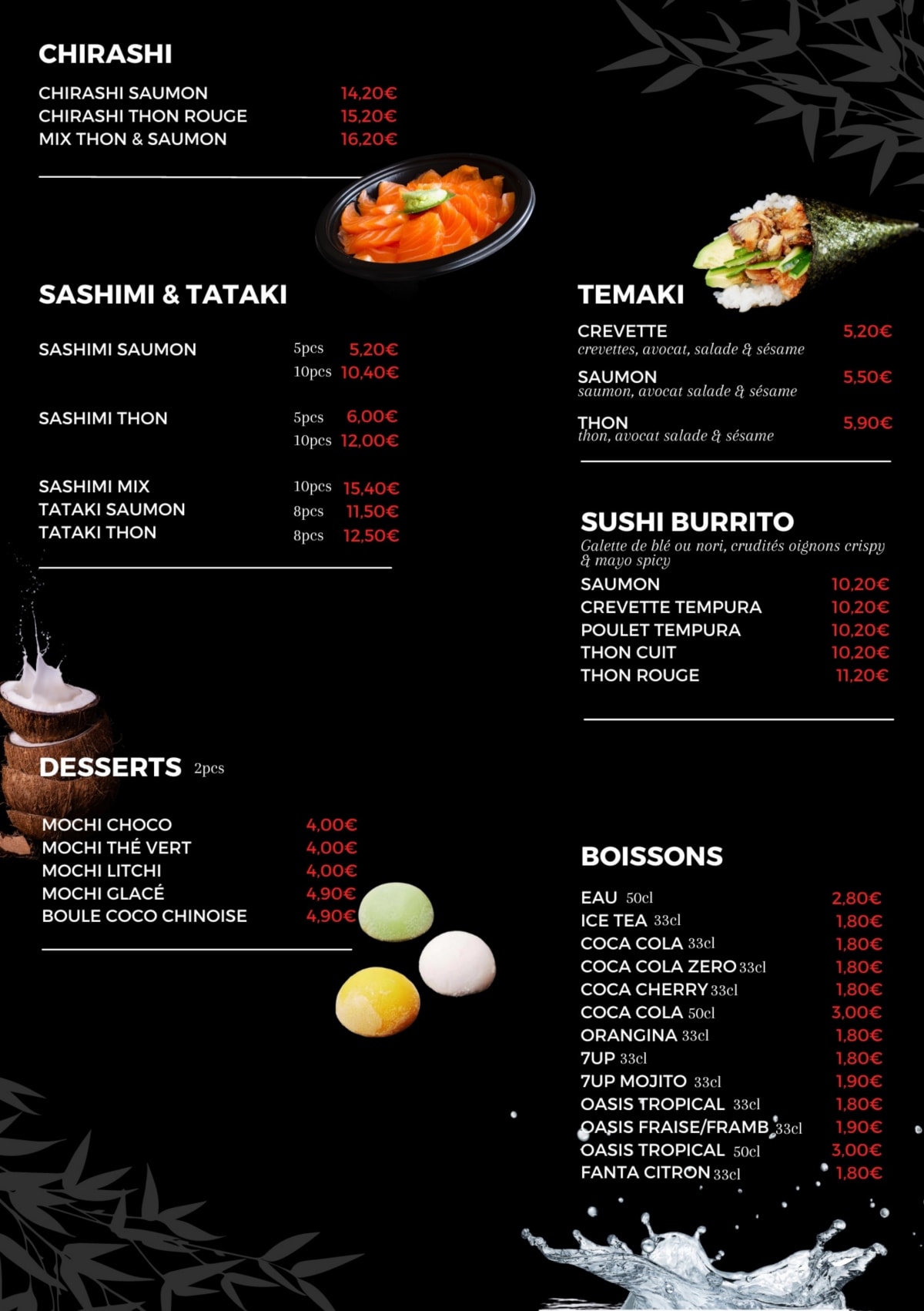 Carte et Menus 2024 - Konoha Sushi à Marseille | TheFork