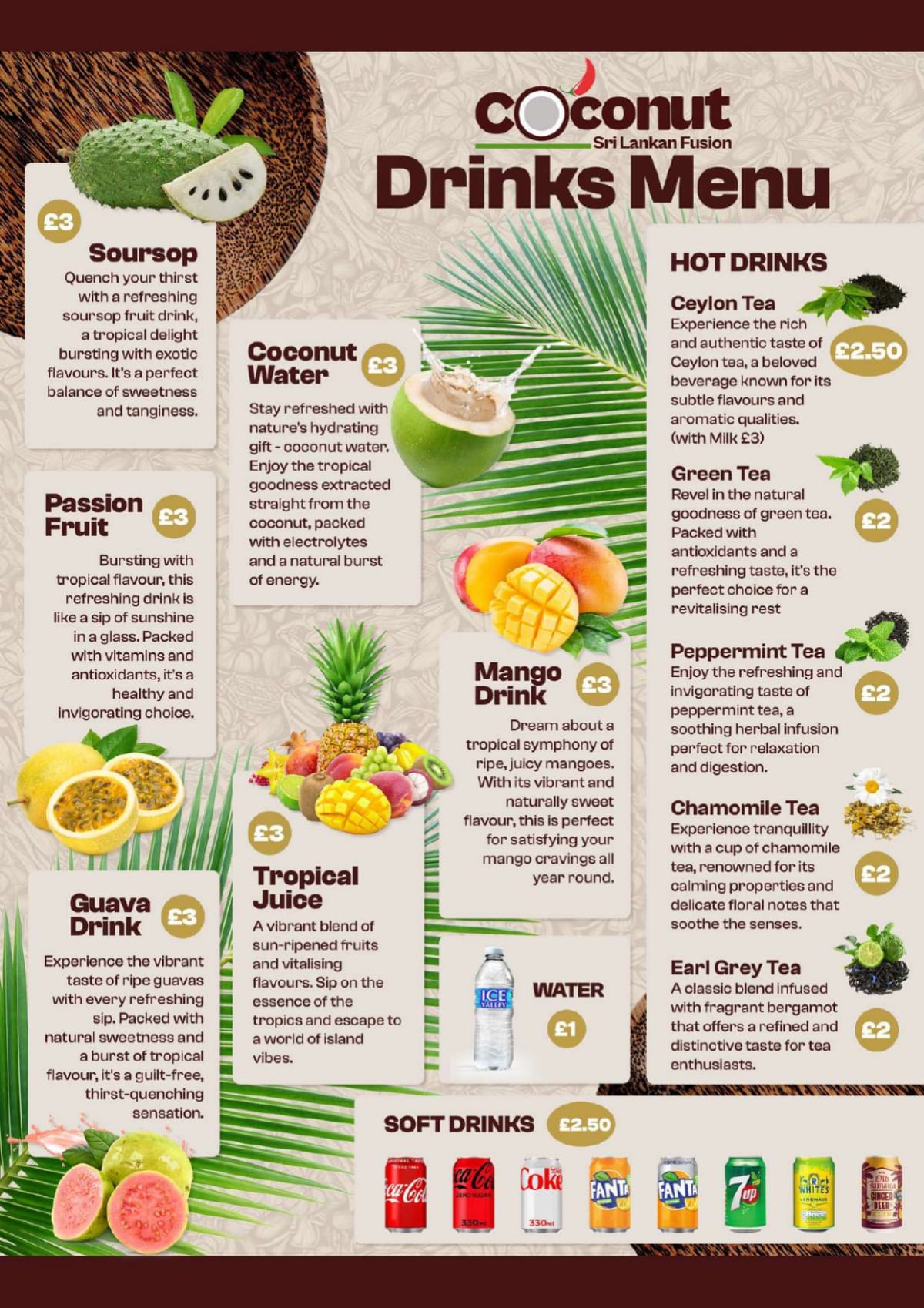 Menu 2024 - Coconut Sri Lankan Fusion in Cambridge | TheFork