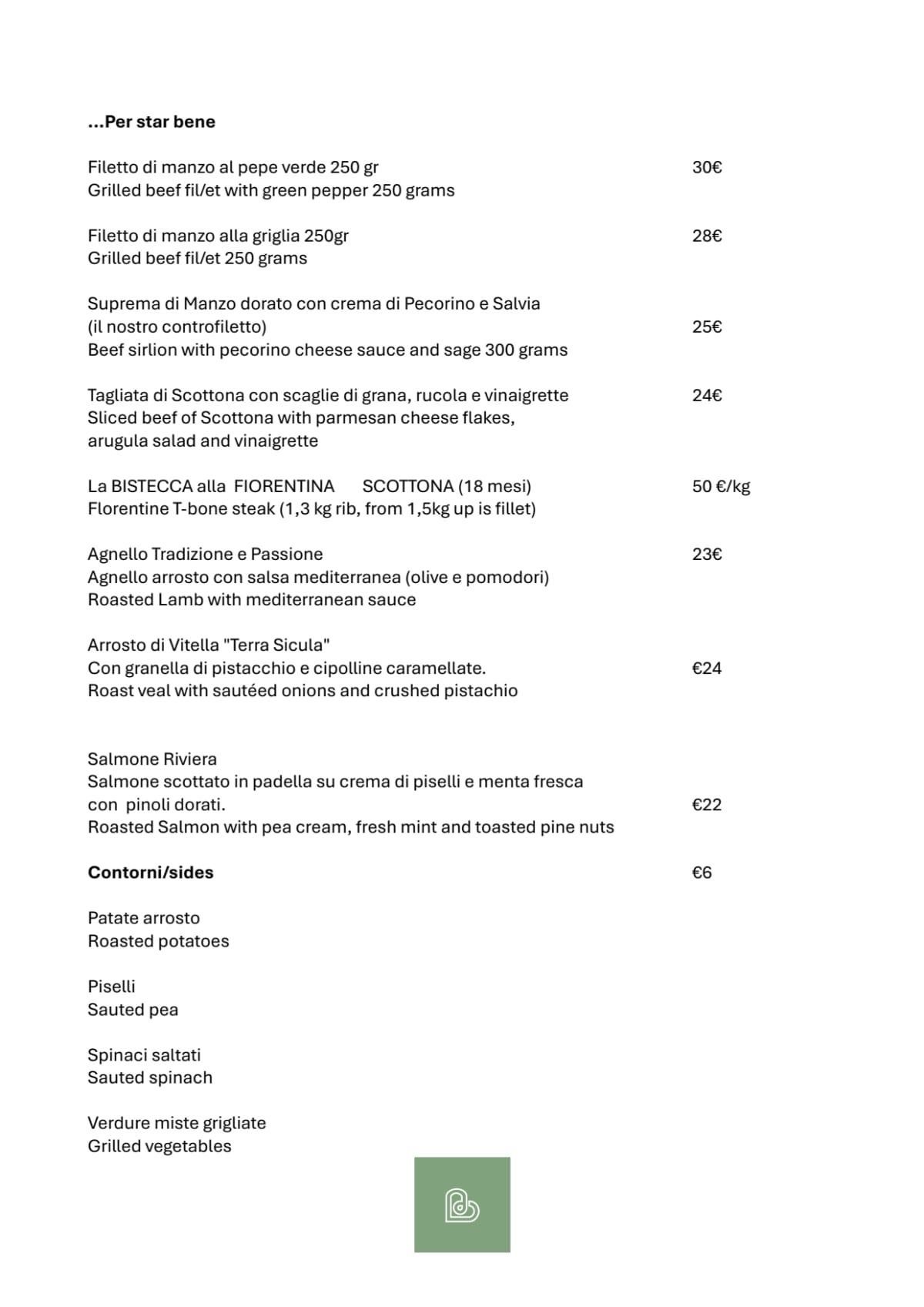 Carte et Menus 2024 - Amuri Bistrot à Florence | TheFork