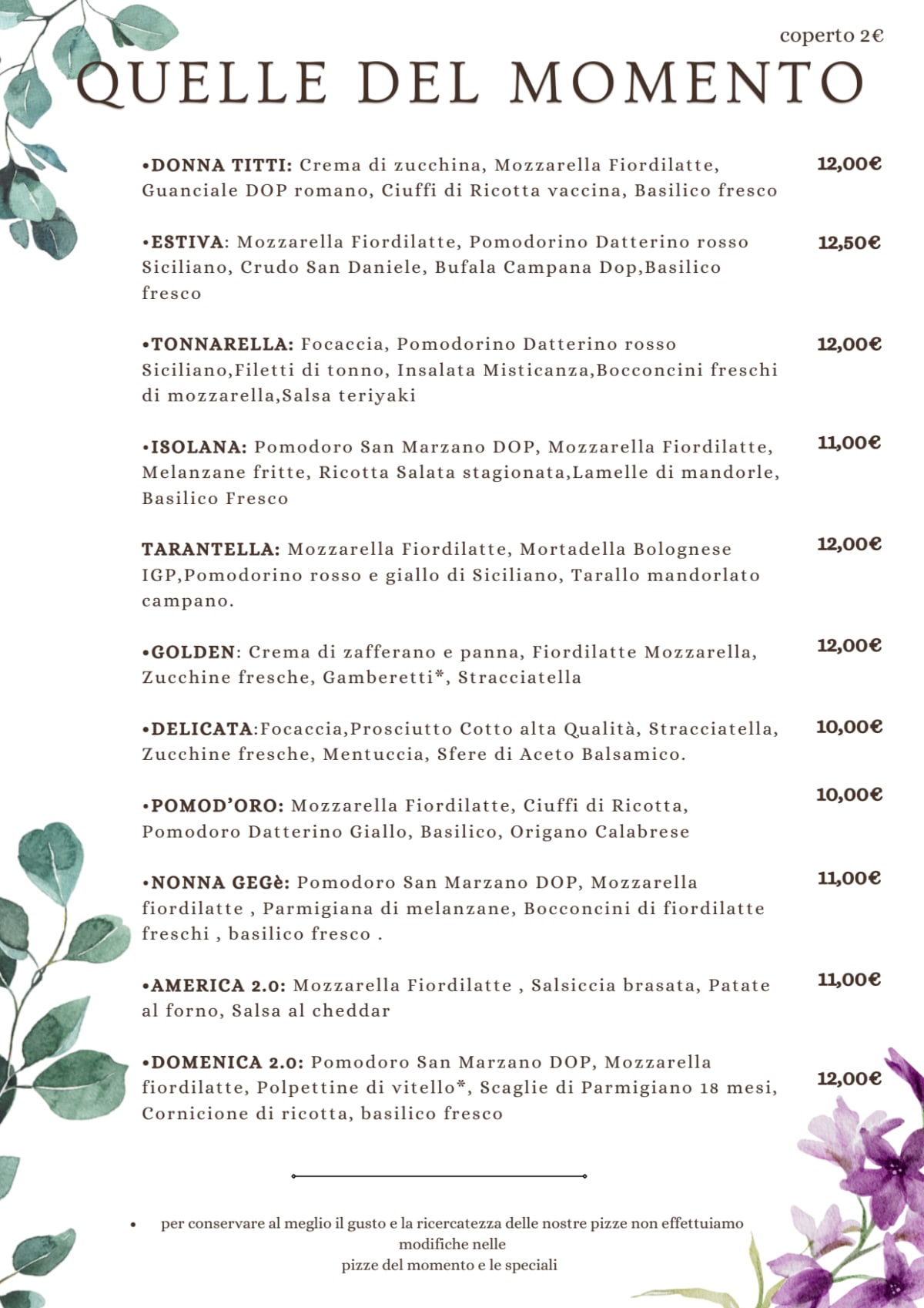 Carta y menù 2024 Actualizados - Pizzarium Pizzeria Napoletana ...