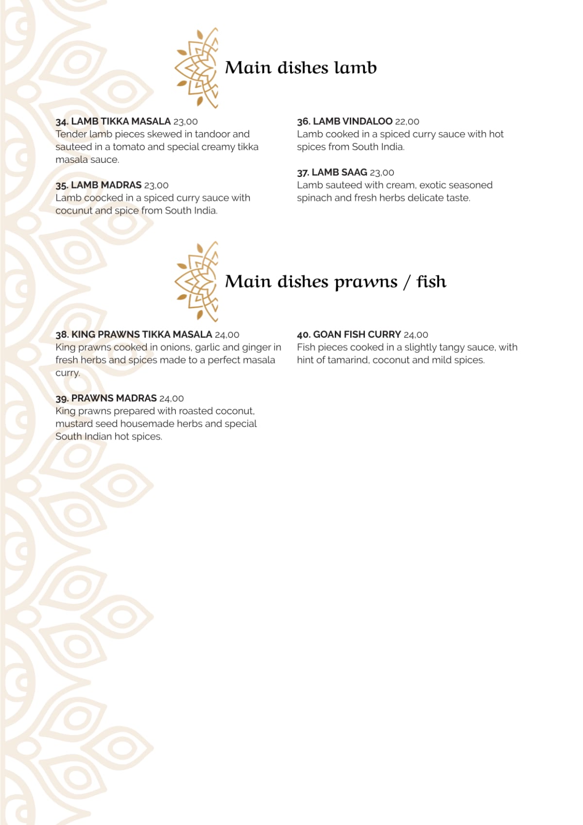 Carte et Menus 2024 - Indian Accent Amersfoort à Amersfoort | TheFork