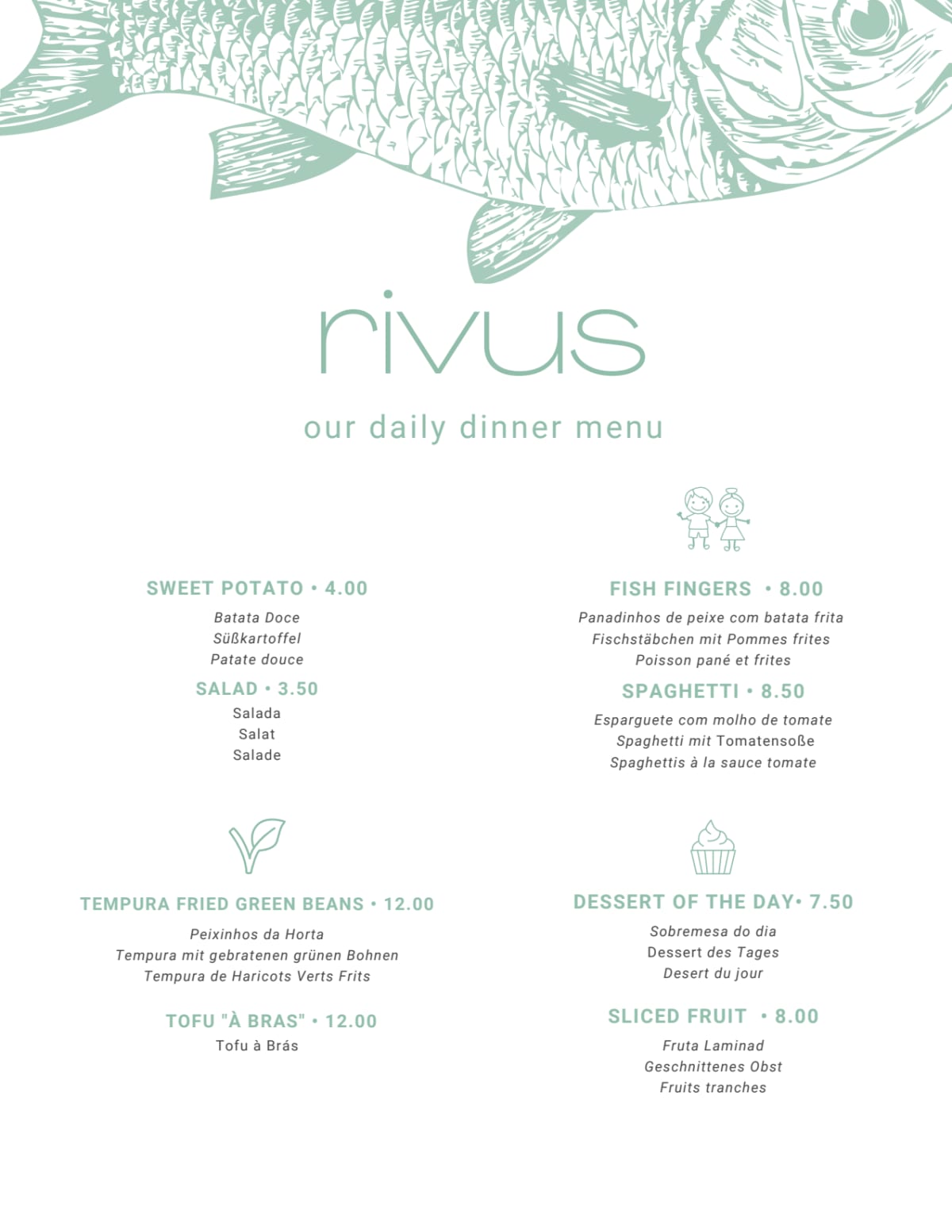 Menus 2024 - Rivus in Funchal | TheFork