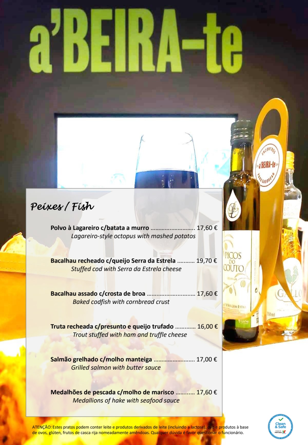 Carte et Menus 2024 - A'Beira-te à Lisbonne | TheFork