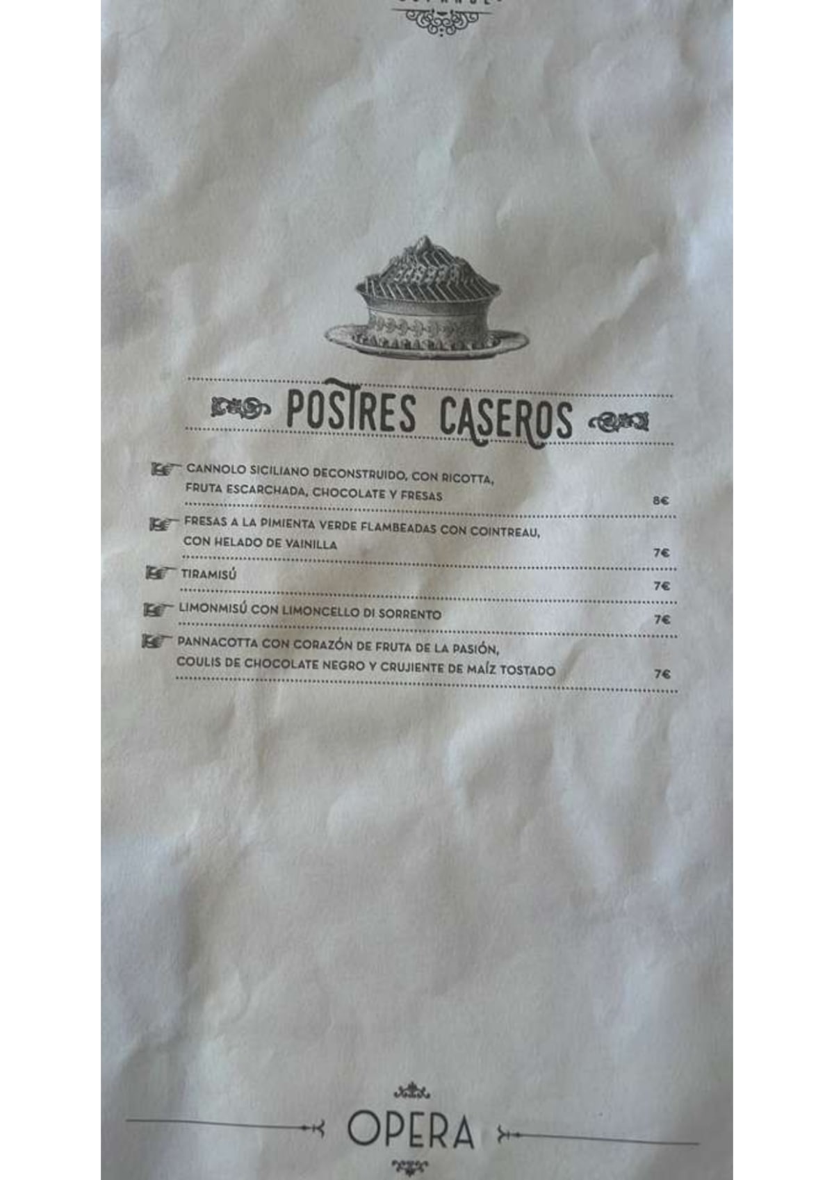 Menu 2024 - Opera Marítim in Palma de Mallorca | TheFork