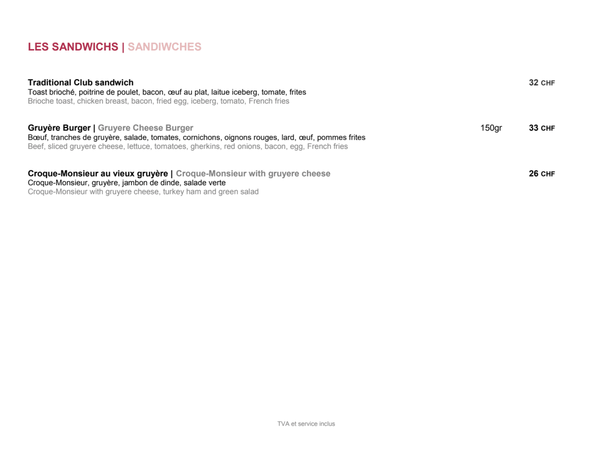 Carte et Menus 2023 - Mövenpick Restaurant Lausanne à Lausanne | TheFork