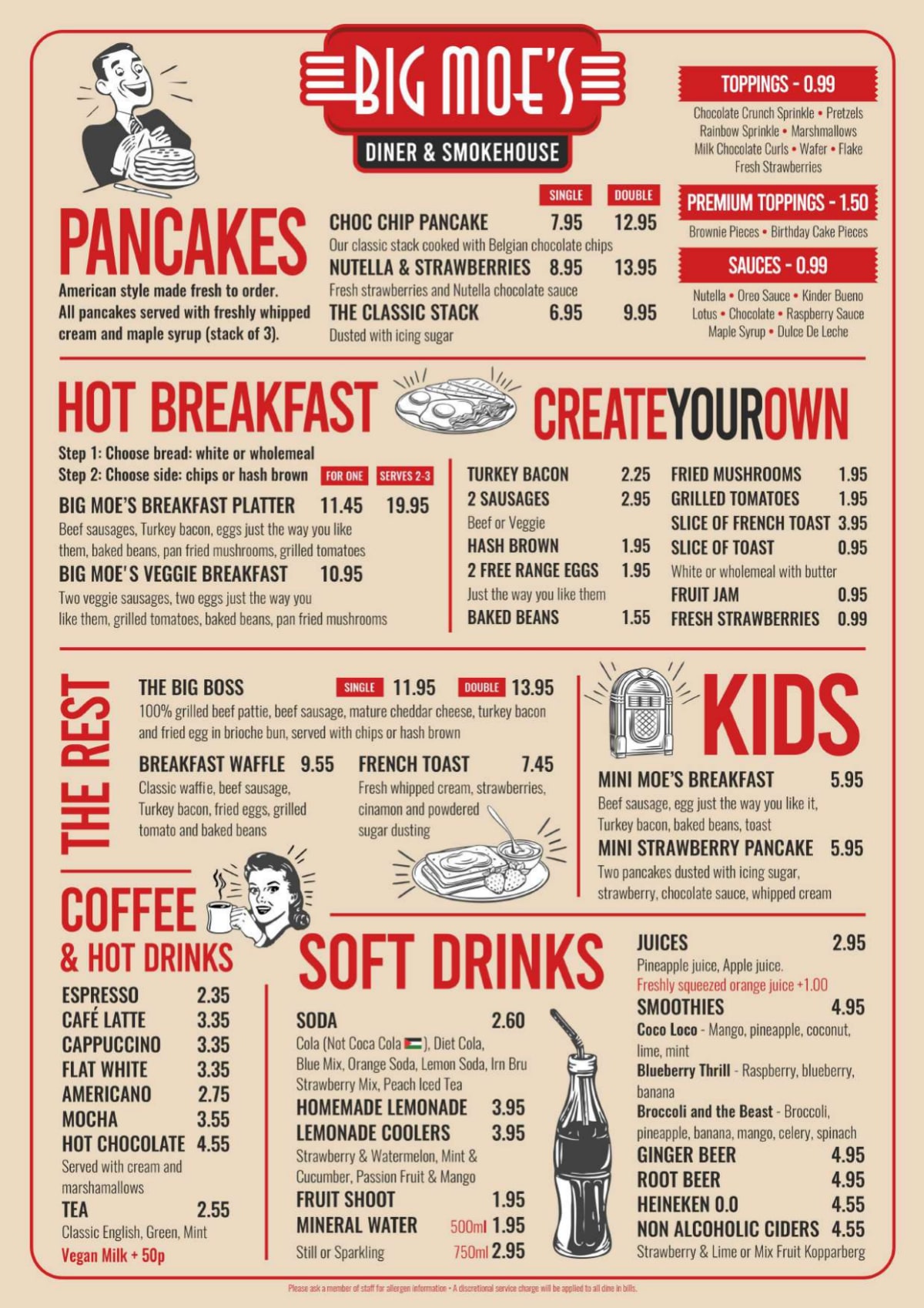 Menus 2024 - Big Moe's Diner - Wembley in Wembley | TheFork