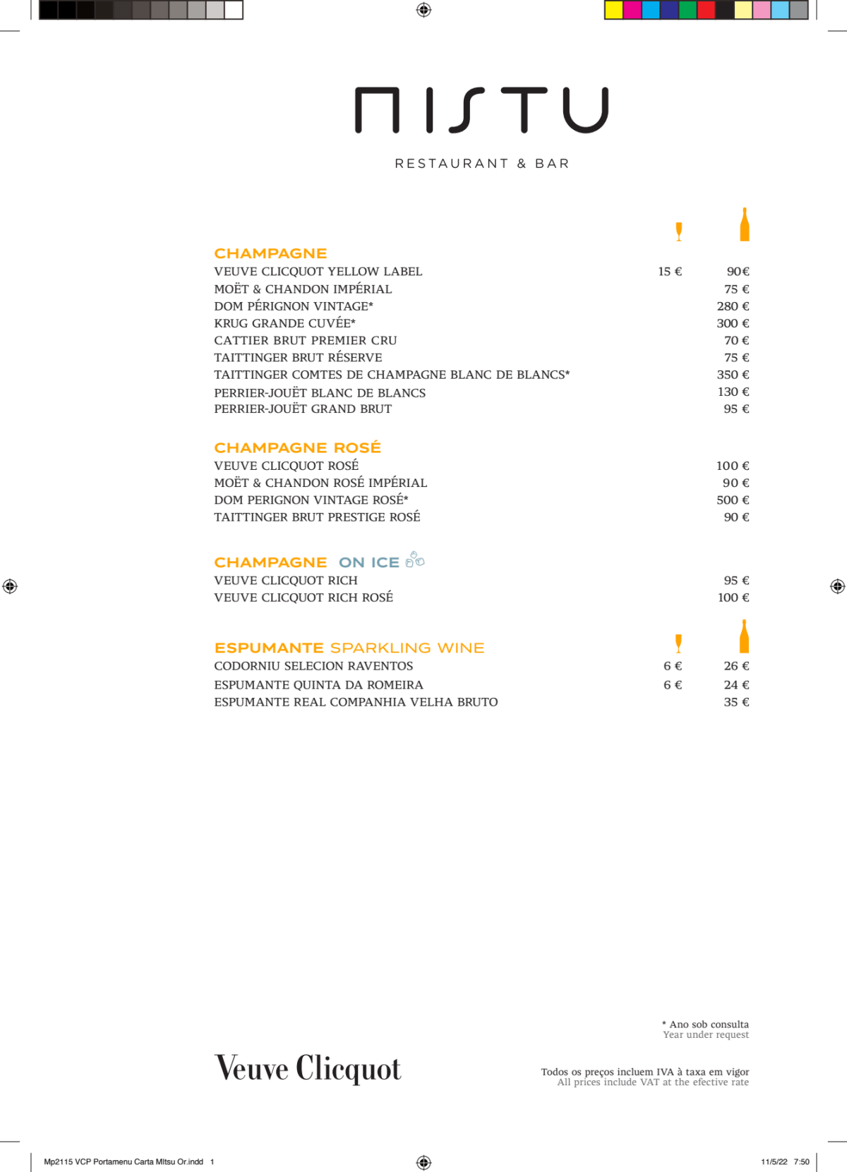 Menu 2023 - MISTU restaurant & bar in Porto | TheFork