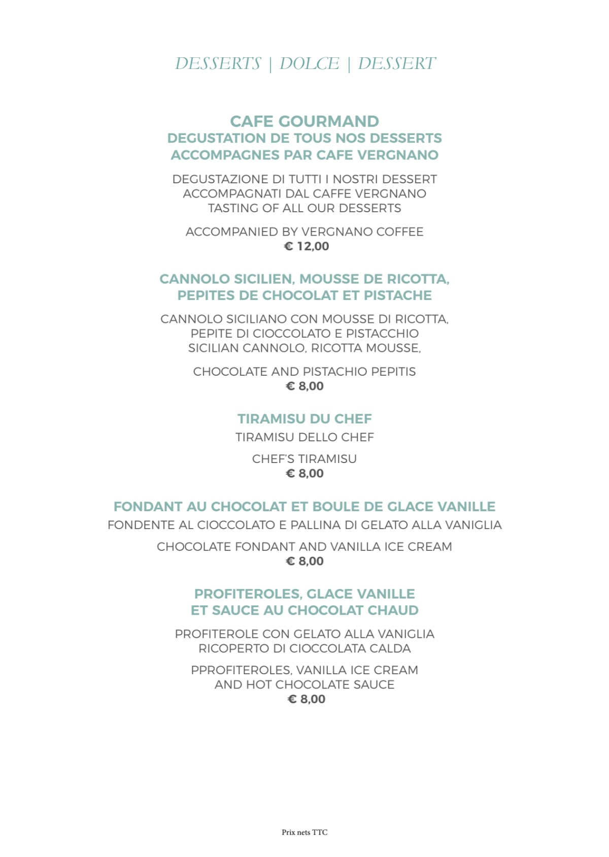 Carte et Menus 2024 - Leone à Menton | TheFork