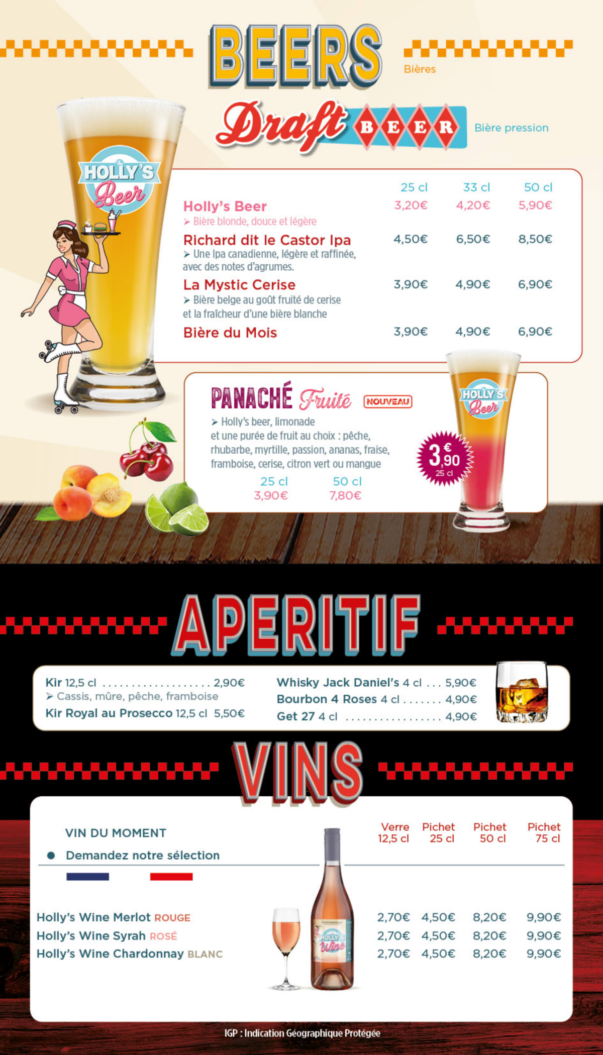 Carte et Menus 2024 - Holly's Diner à Poitiers | TheFork