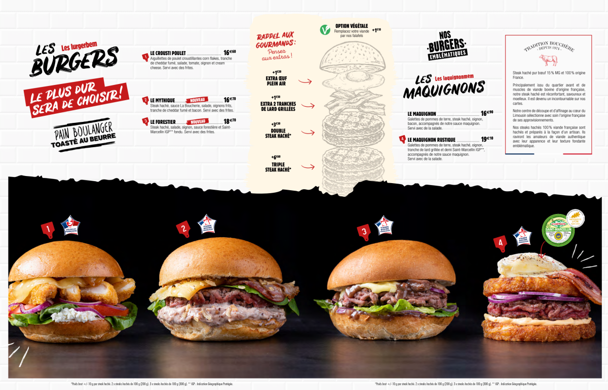 Carte et Menus 2024 - La Boucherie Roanne - Mably à Mably | TheFork