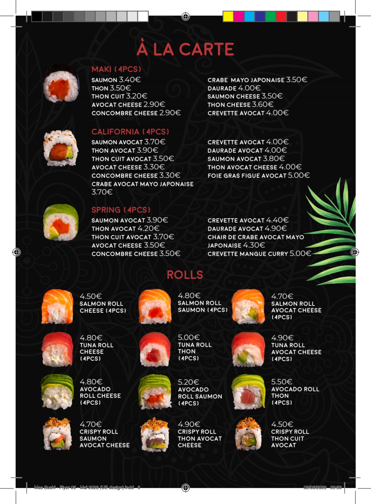 Menu 2024 - Mas Sushi & Poke Bowl / Nice in Nice | TheFork