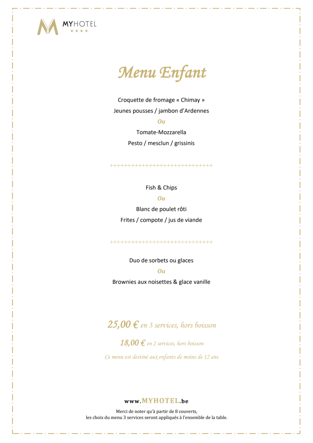 Carte et Menus 2023 - My Restaurant à Malmedy | TheFork