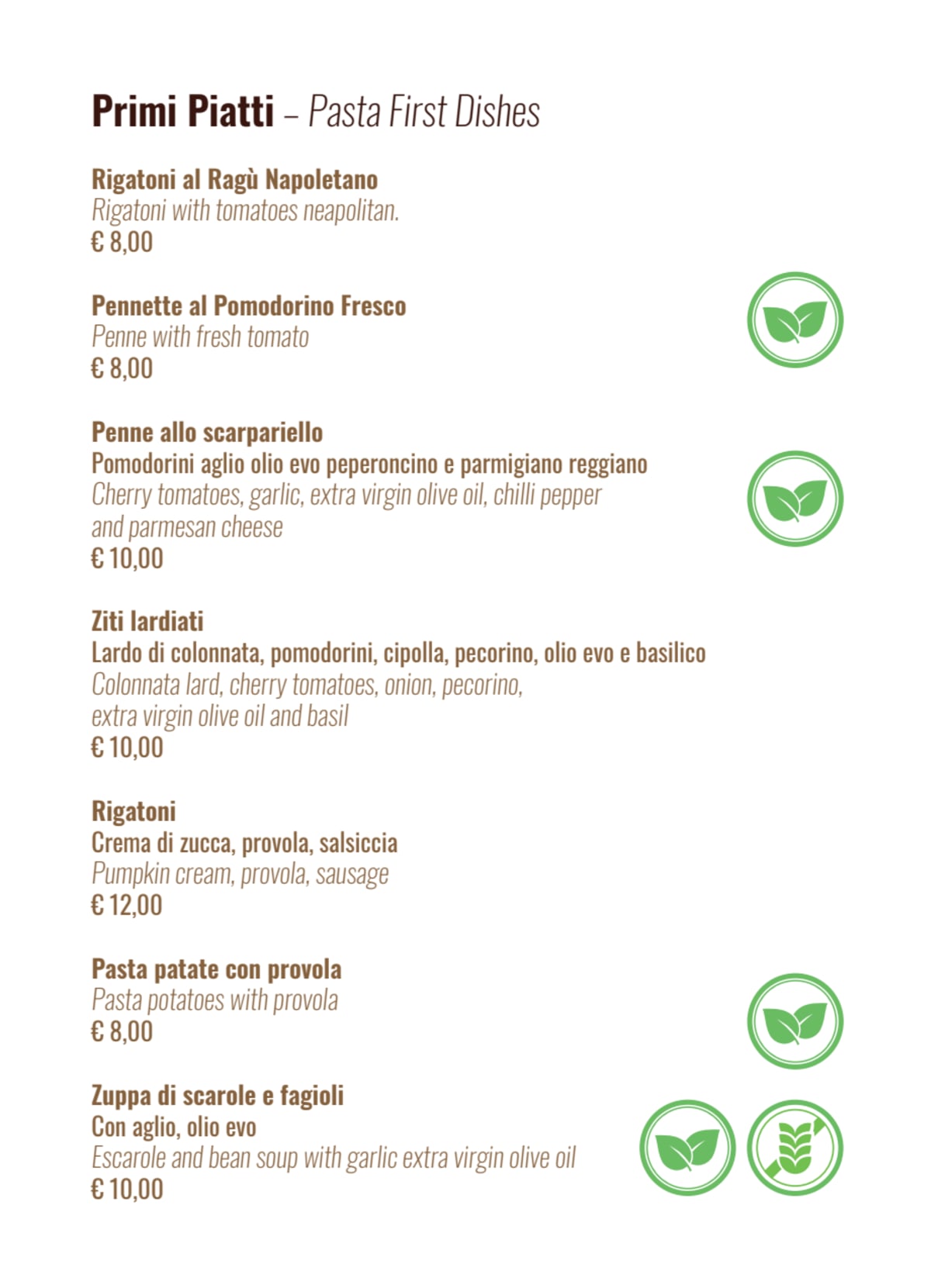 Menù completo e carta 2024 - Antica Trattoria del Nilo a Napoli | TheFork