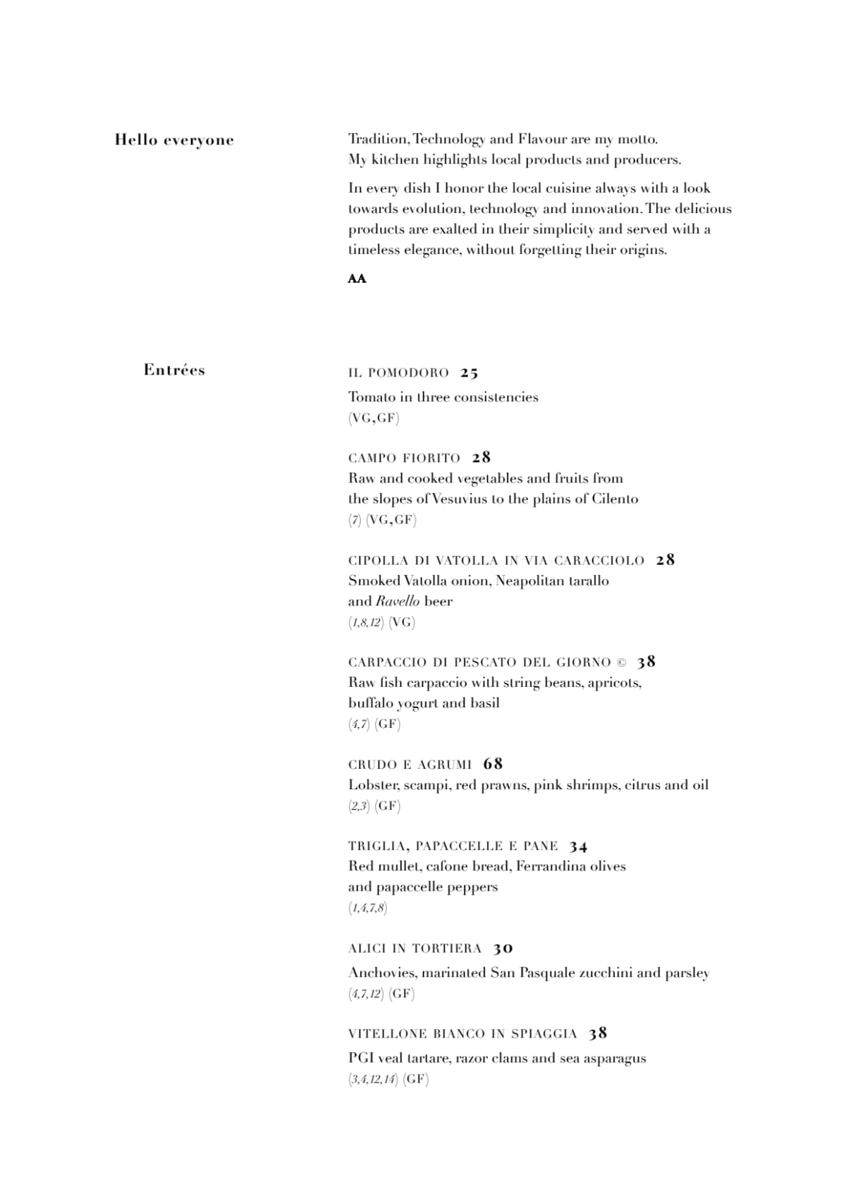 Menù completo e carta 2024 - Ristorante Belvedere a Ravello | TheFork