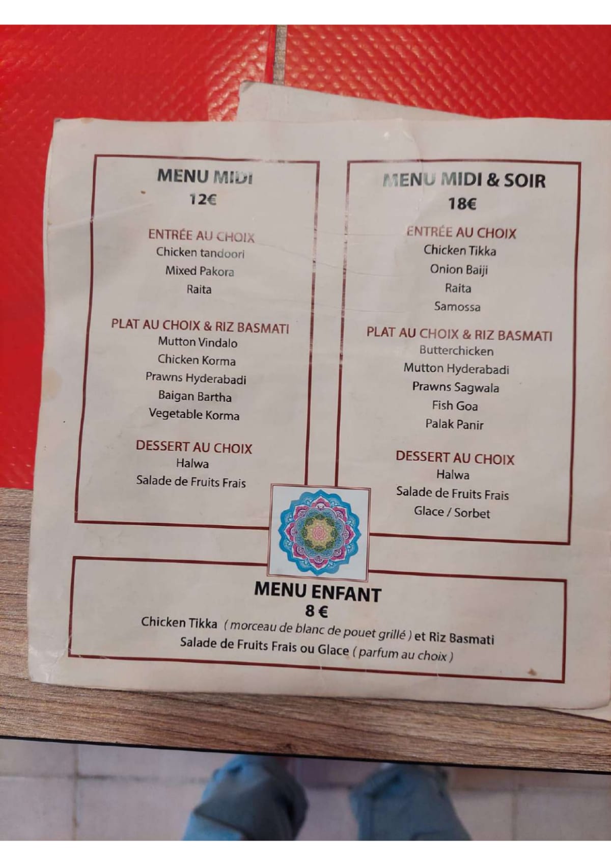 Carte et Menus 2024 - Rajasthan à Nîmes | TheFork