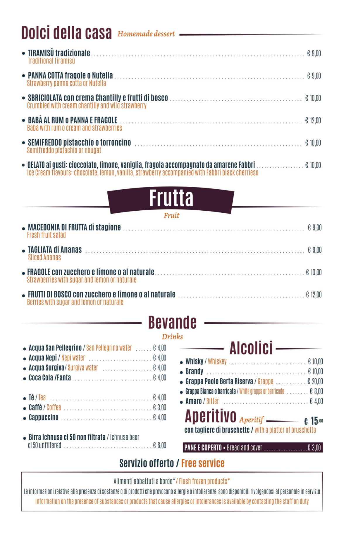 Carte et Menus 2024 - Sapori D'Ischia à Rome | TheFork