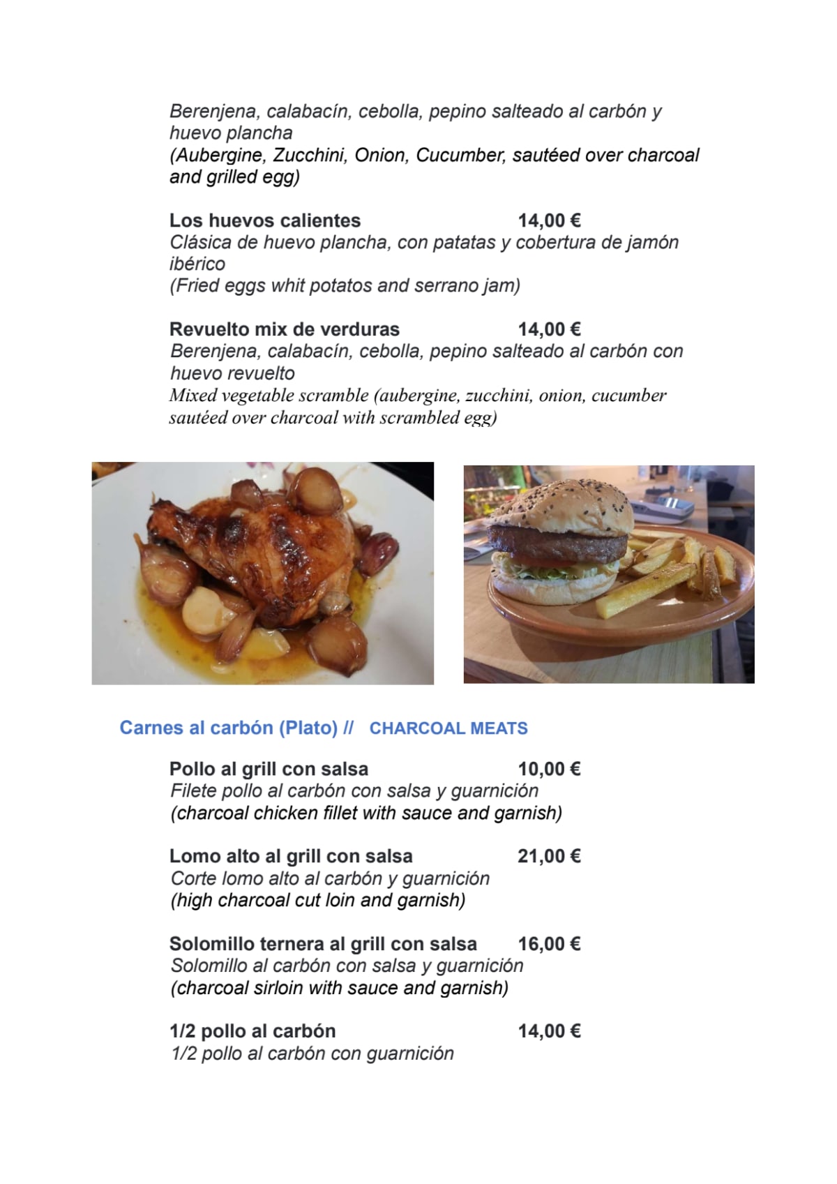 Carte et Menus 2024 - Braseria El Colibri à Sevilla | TheFork