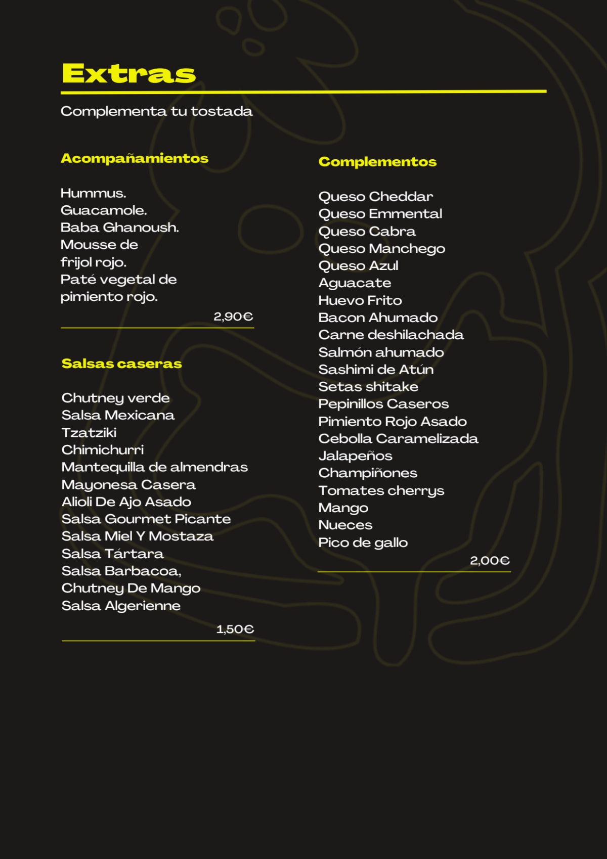 Menu 2024 - The Toast Maker in Barcelona | TheFork