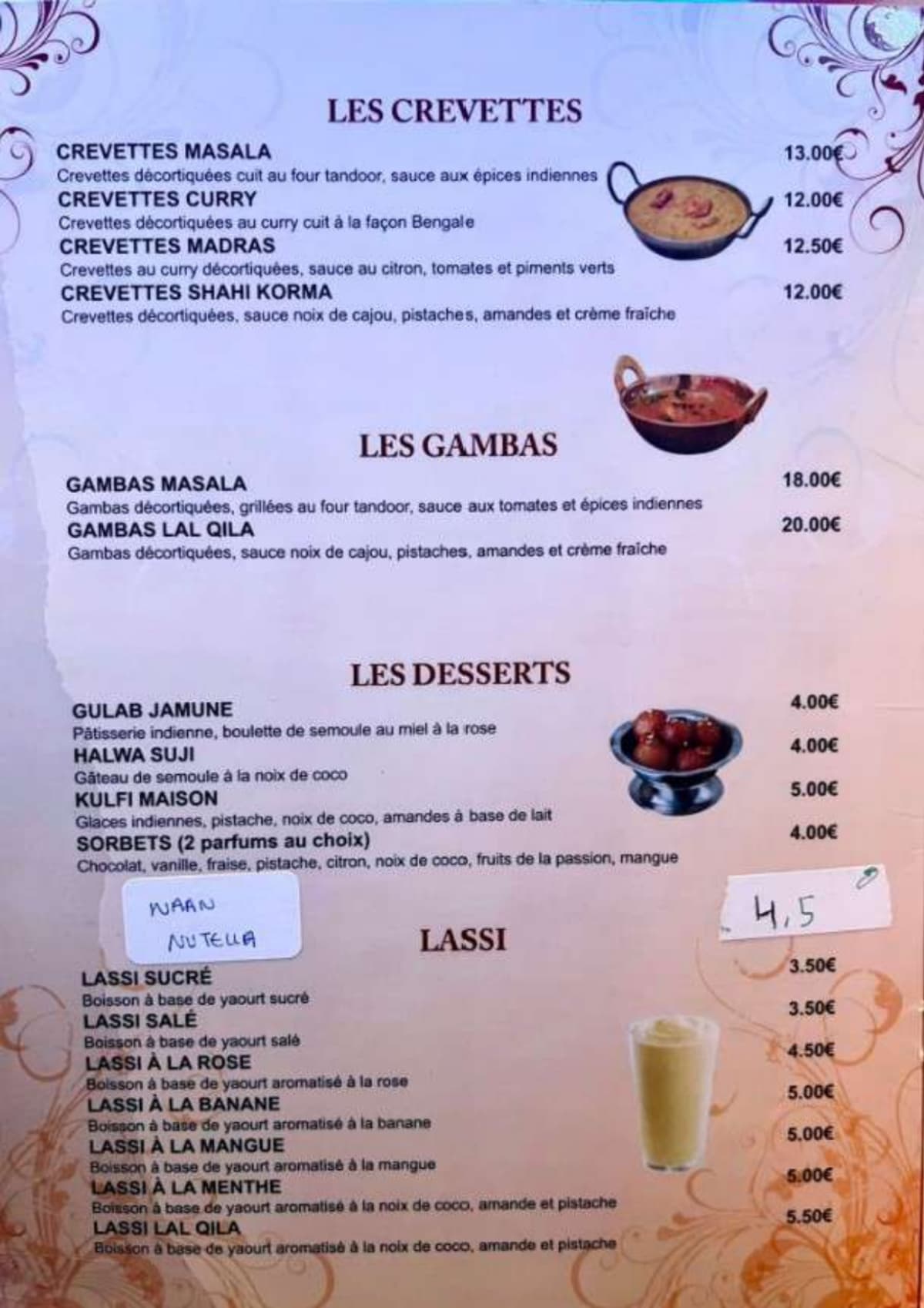 Menu 2024 - Lal qila in La Chapelle-en-Serval | TheFork