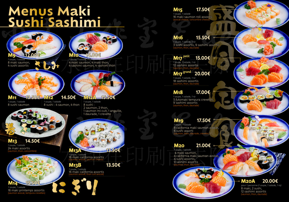 Menu 2024 - Sushido in Reims | TheFork