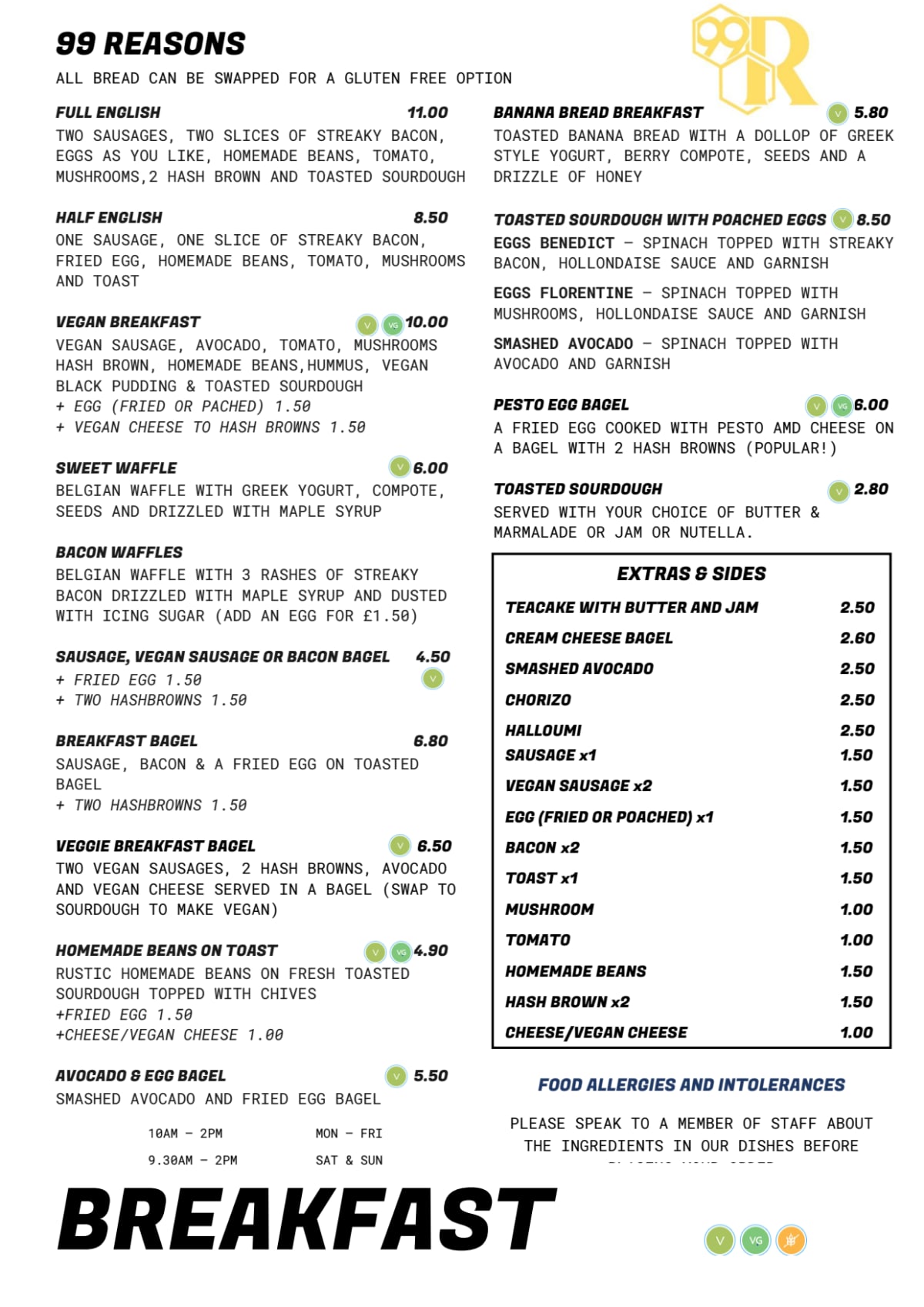 Carte et Menus 2024 - 99 Reasons à Manchester | TheFork Carte et Menus 2024 - 99 Reasons à Manchester | TheFork