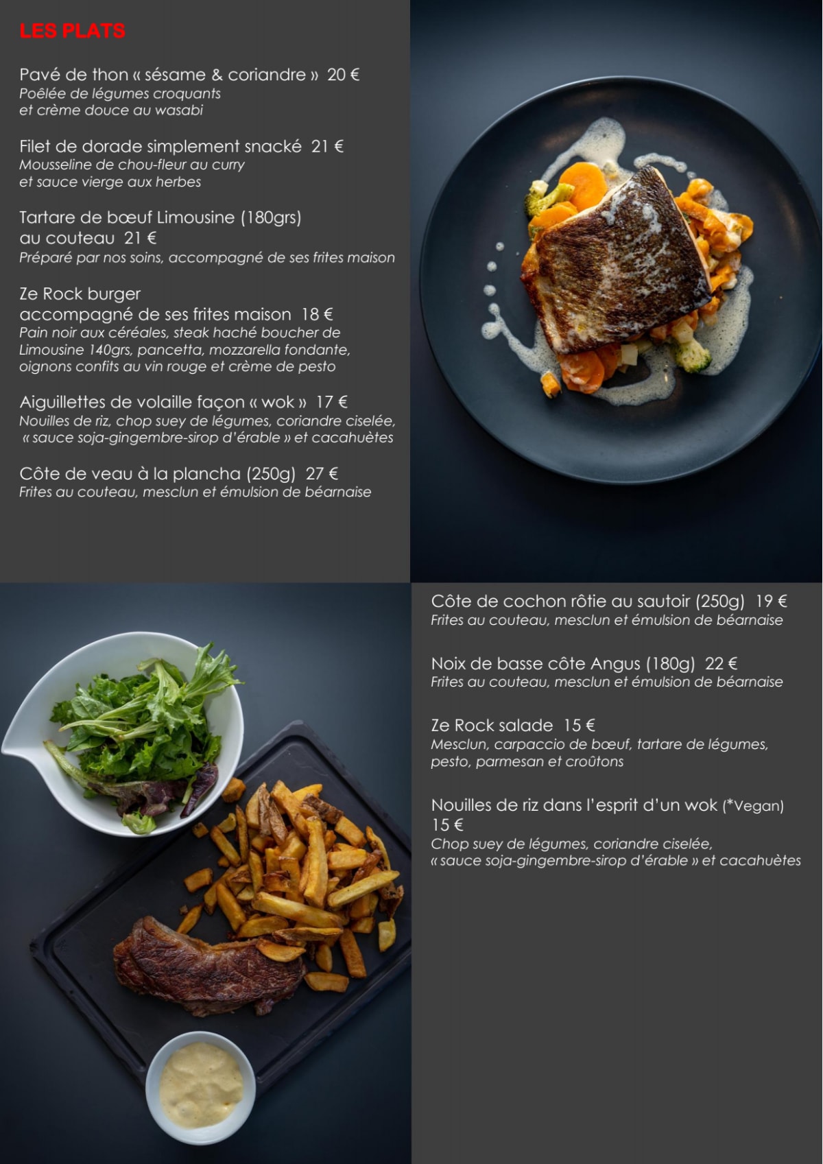 Carte et Menus 2023 - ZE ROCK à Cenon | TheFork