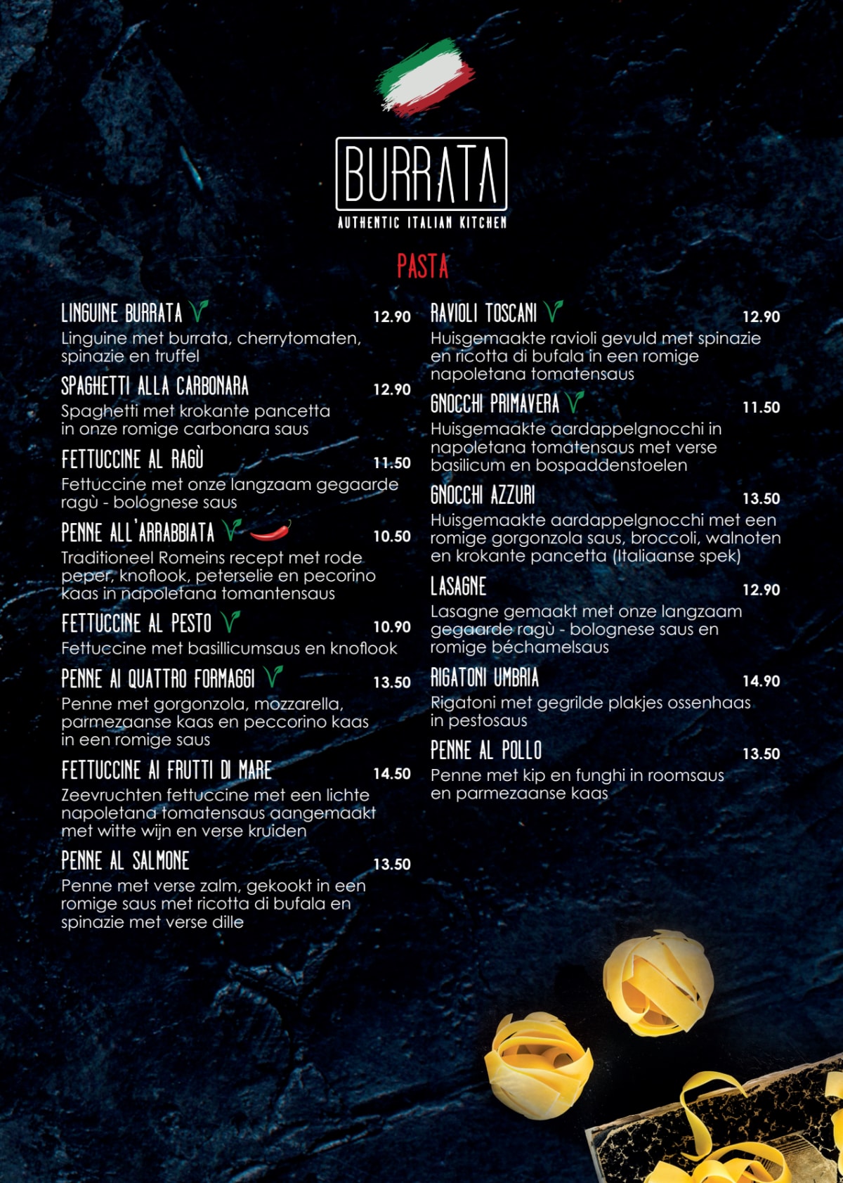 Menu 2024 - BURRATA in Amsterdam | TheFork