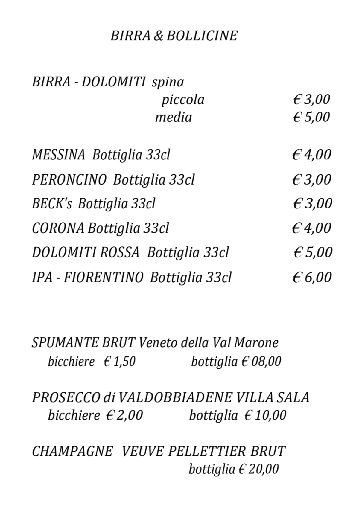Menù completo e carta 2024 - Garden Bistrot Firenze a Firenze | TheFork